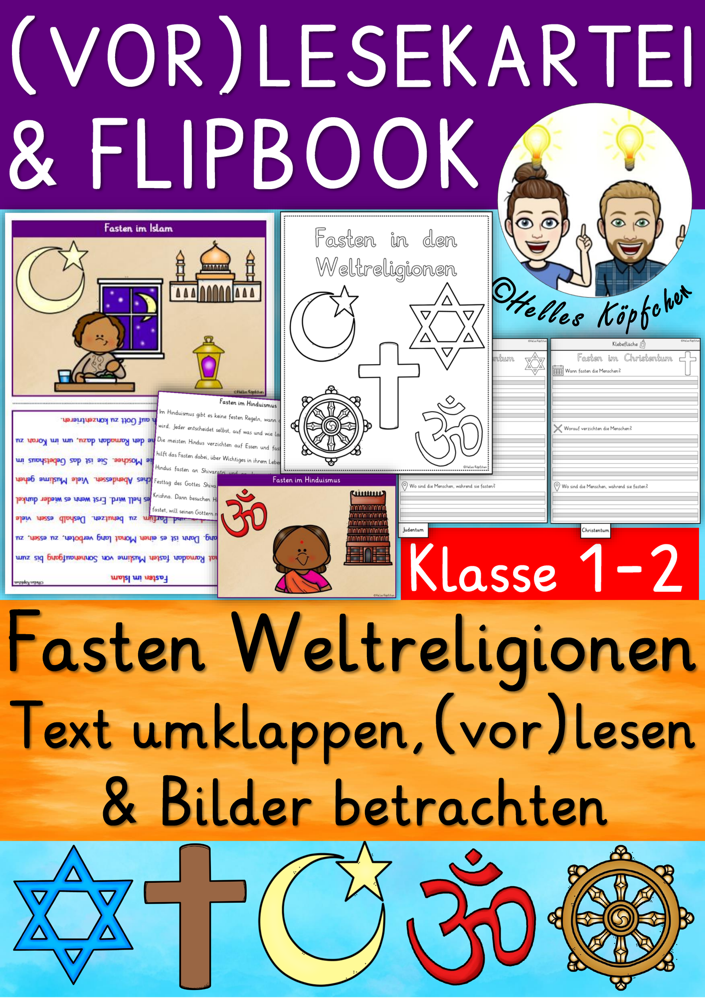 Fasten in den Weltreligionen ERZÄHLKARTEN & FLIPBOOK ...