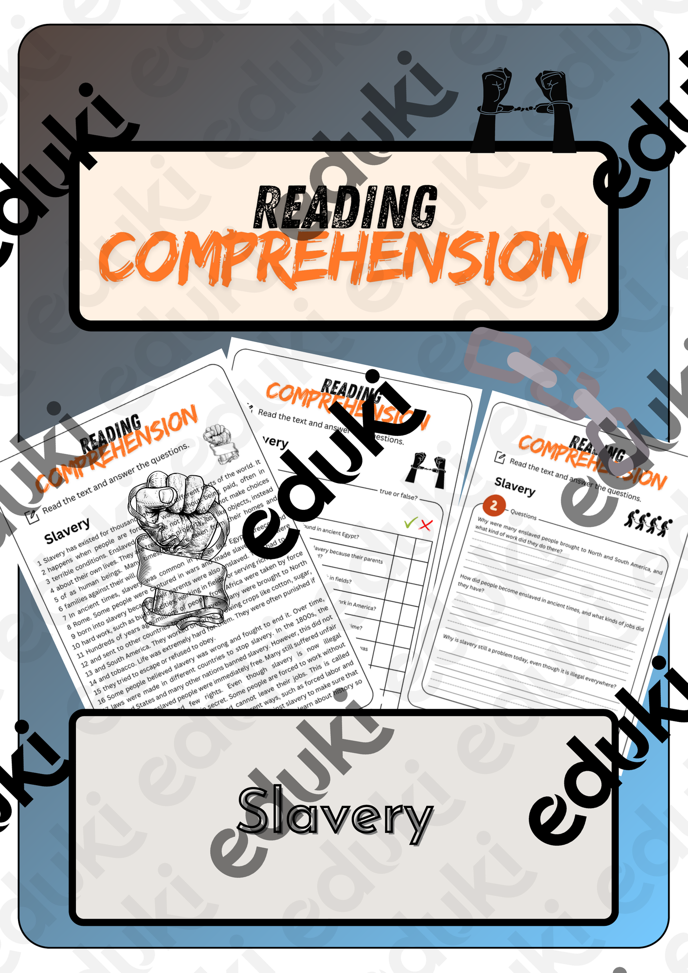 Reading Comprehension - Slavery + Solutions – Unterrichtsmaterial im ...