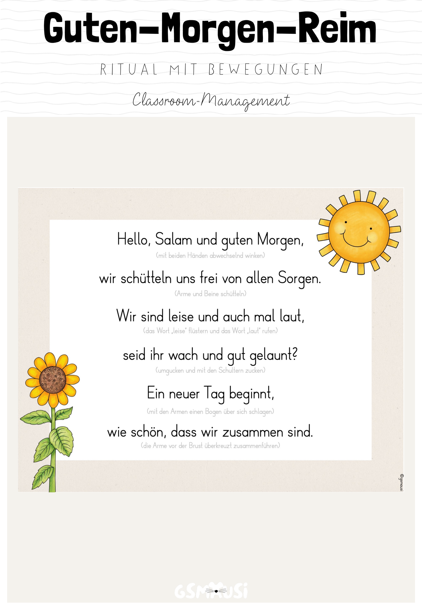 Guten Morgen Ritual Grundschule