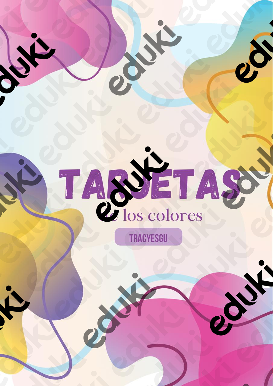 Tarjetas de los colores - material de la siguiente asignatura Psicología