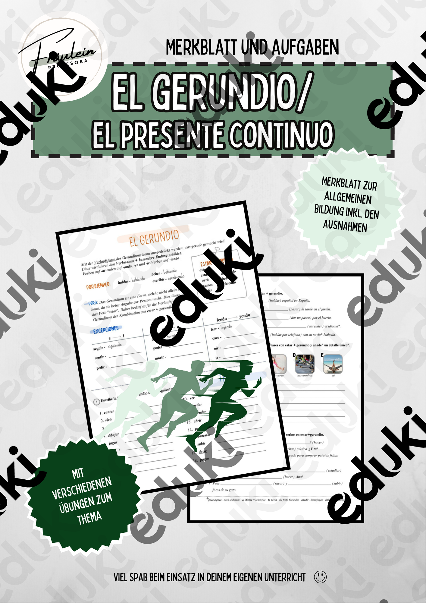 Merkblatt el gerundio - das Gerundium – Unterrichtsmaterial im Fach ...