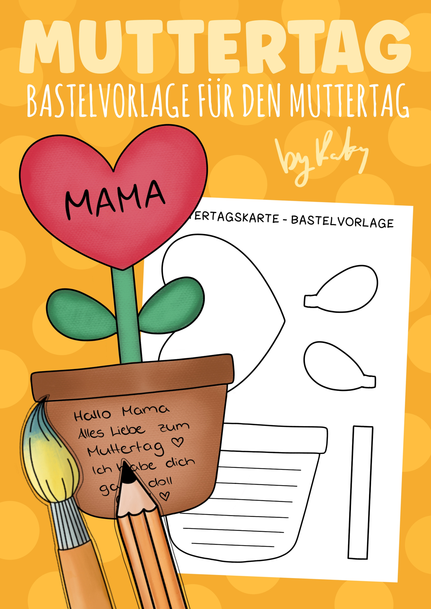 Bastelvorlage “ Blumen-Karte” für den Muttertag 🌷 – Unterrichtsmaterial ...