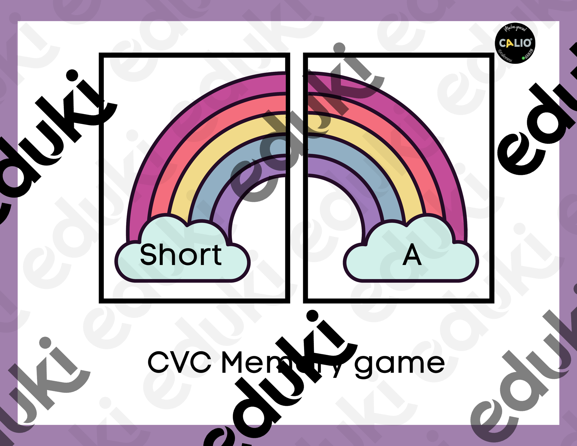 CVC Rainbow memory - material de la siguiente asignatura Inglés / English