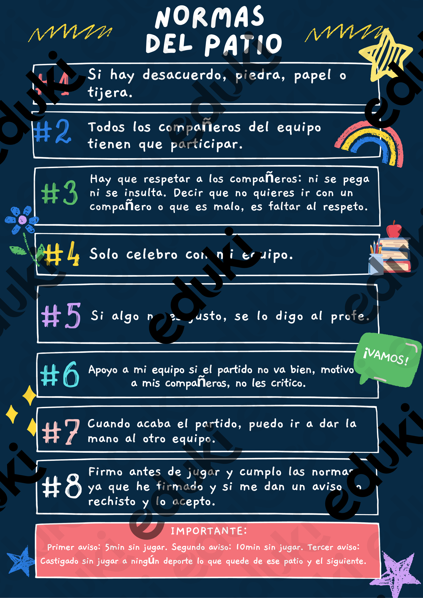 Reglas del patio - material didáctico de las asignaturas Tutoría ...