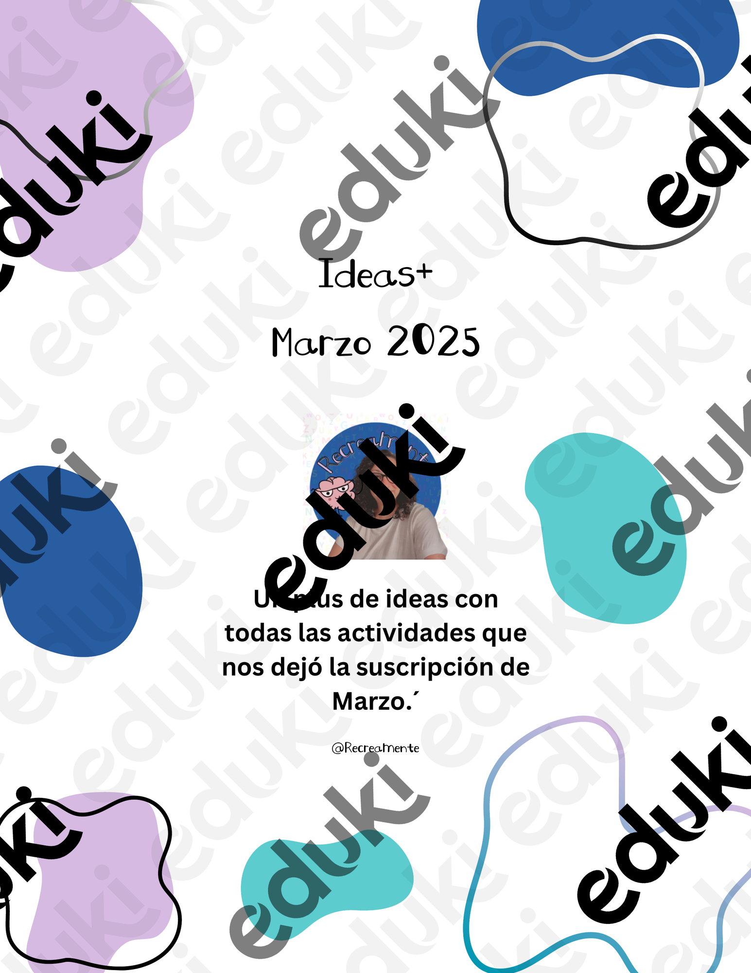 Ideas actividades Cuadernillo Marzo 2025 - material de la siguiente asignatura Material ...