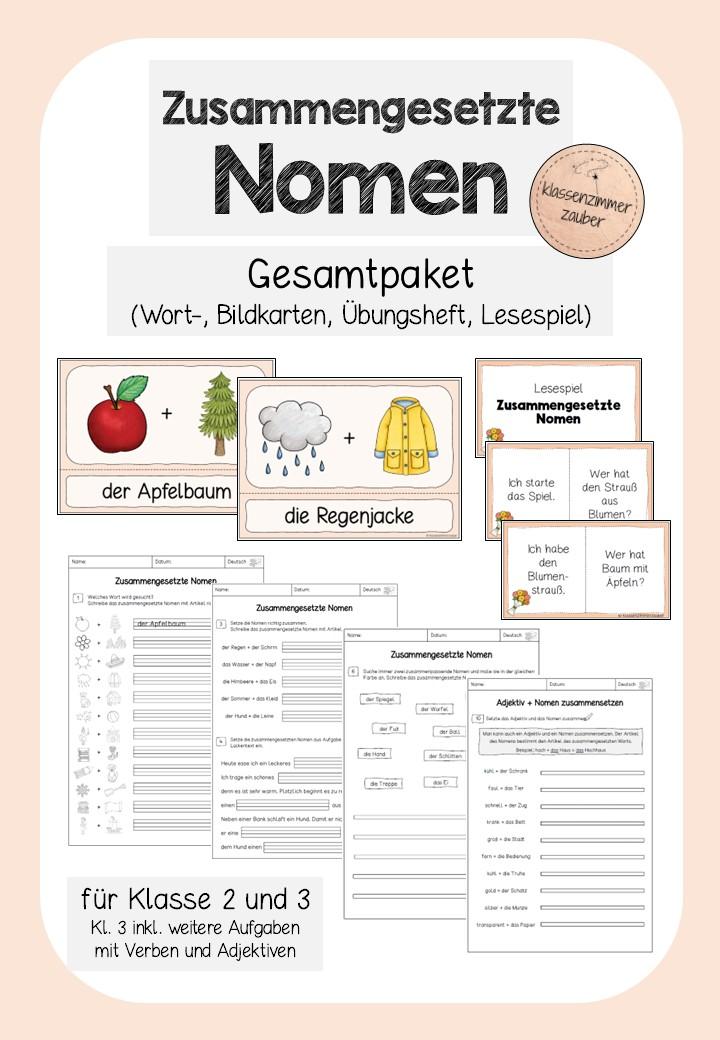 Zusammengesetzte Nomen - Gesamtpaket (2./3. Klasse ...
