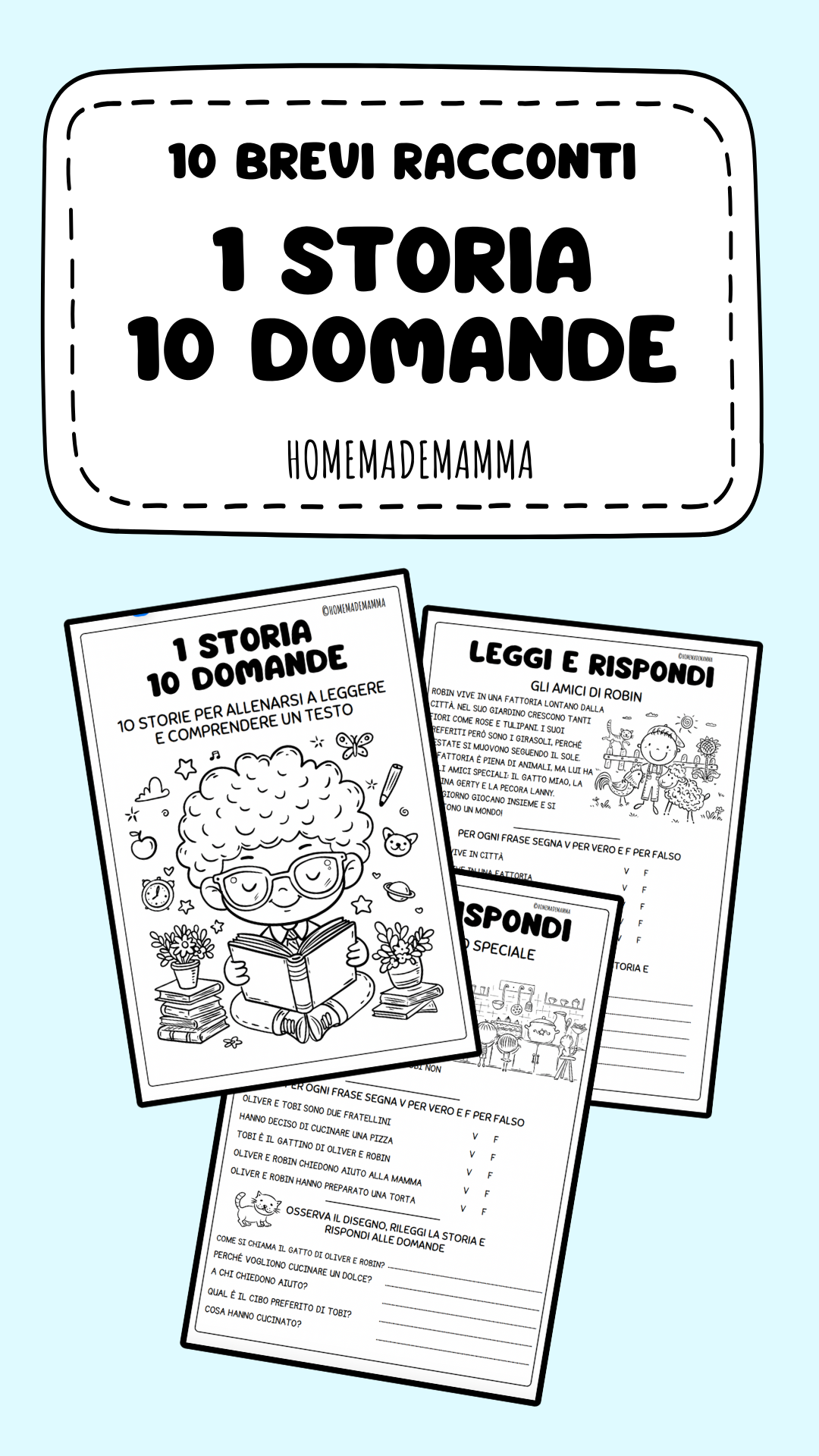 10 BREVI RACCONTI - 1 STORIA, 10 DOMANDE - Materiale didattico per la ...