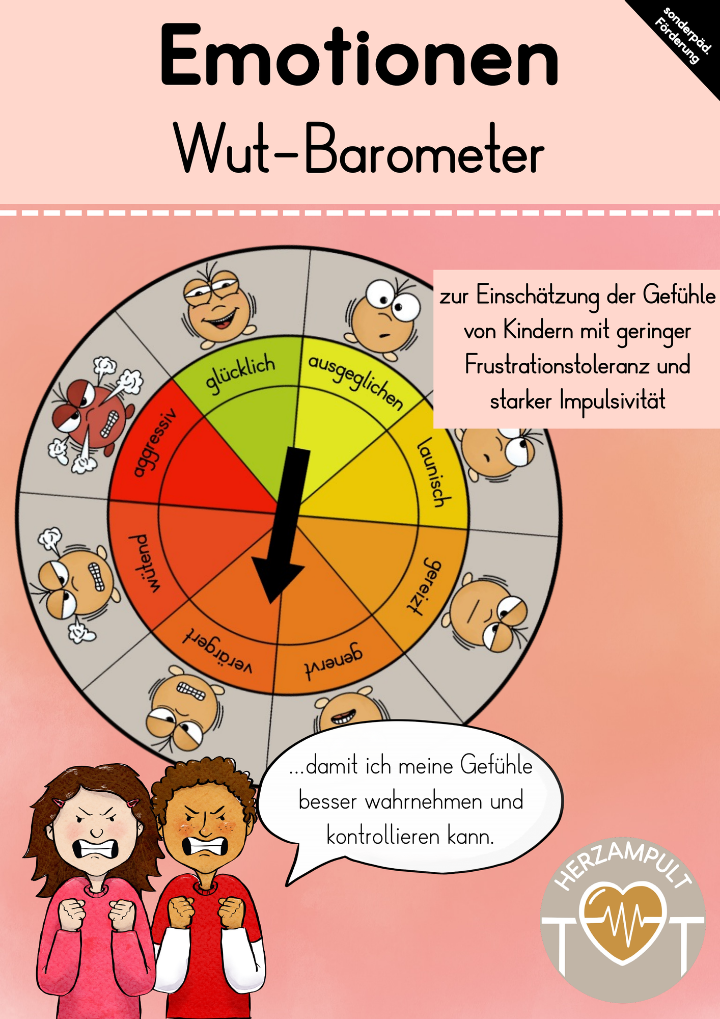 Wutbarometer zur Emotionskontrolle – Unterrichtsmaterial im Fach ...