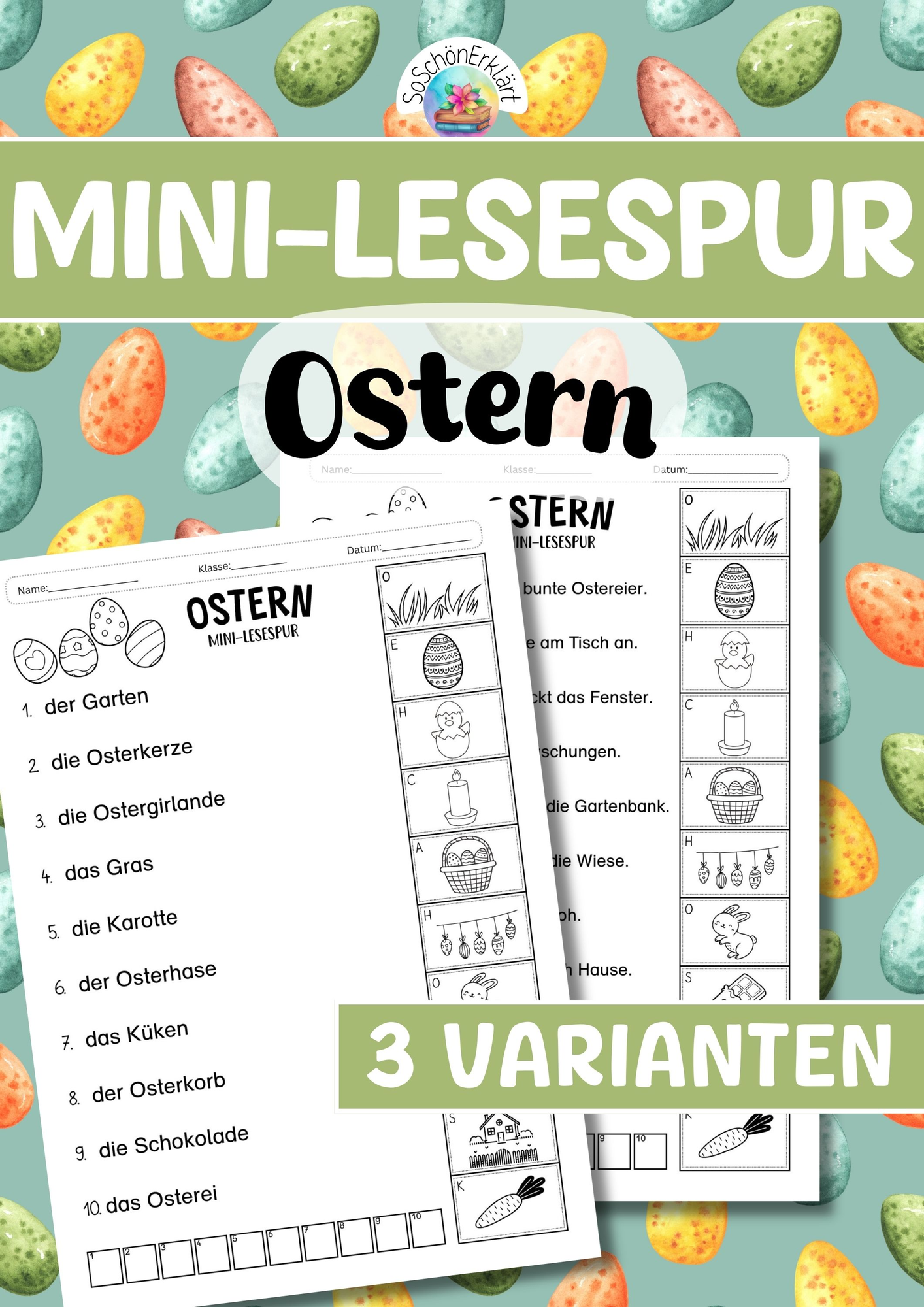 Mini-Lesespur - Ostern – Unterrichtsmaterial im Fach Deutsch