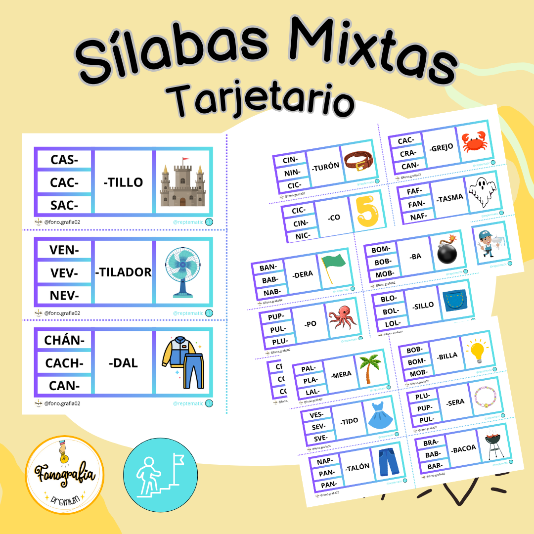 Tarjetario Sílabas Mixtas - material didáctico de las asignaturas ...