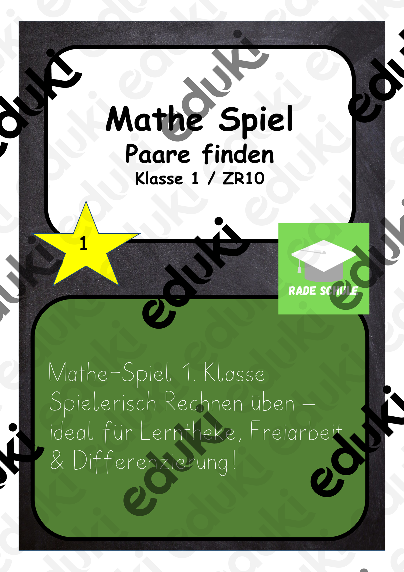Mathe-Spiel: Paare finden - Plusaufgaben bis 10 – Unterrichtsmaterial ...