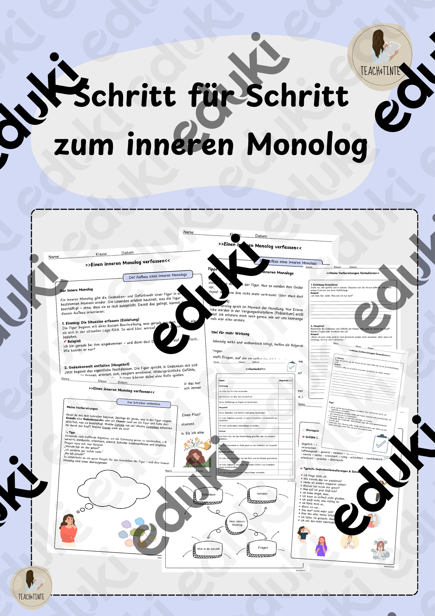 Schritt für Schritt zum inneren Monolog – Unterrichtsmaterial im Fach ...