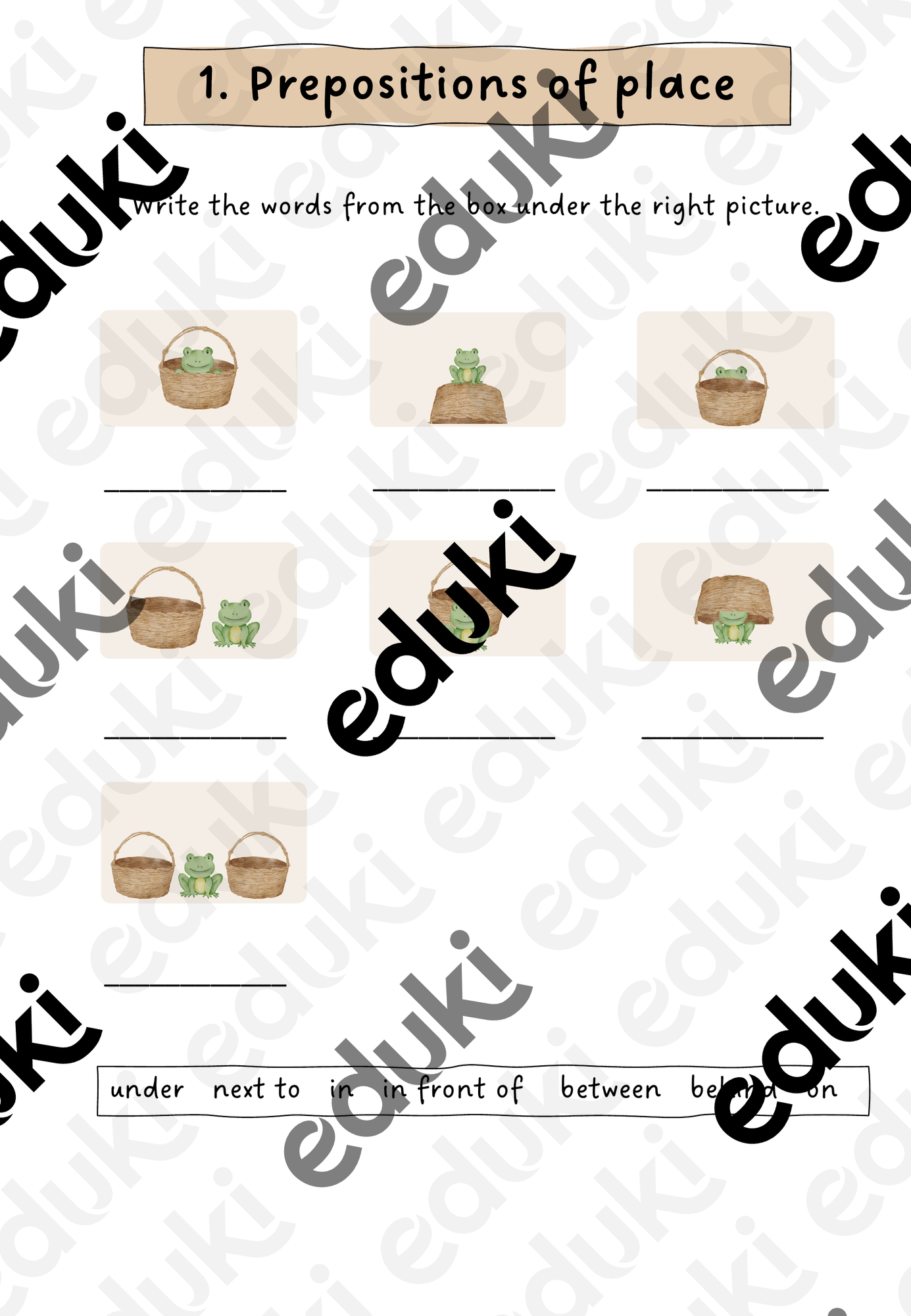 Prepositions of place – Unterrichtsmaterial im Fach Englisch