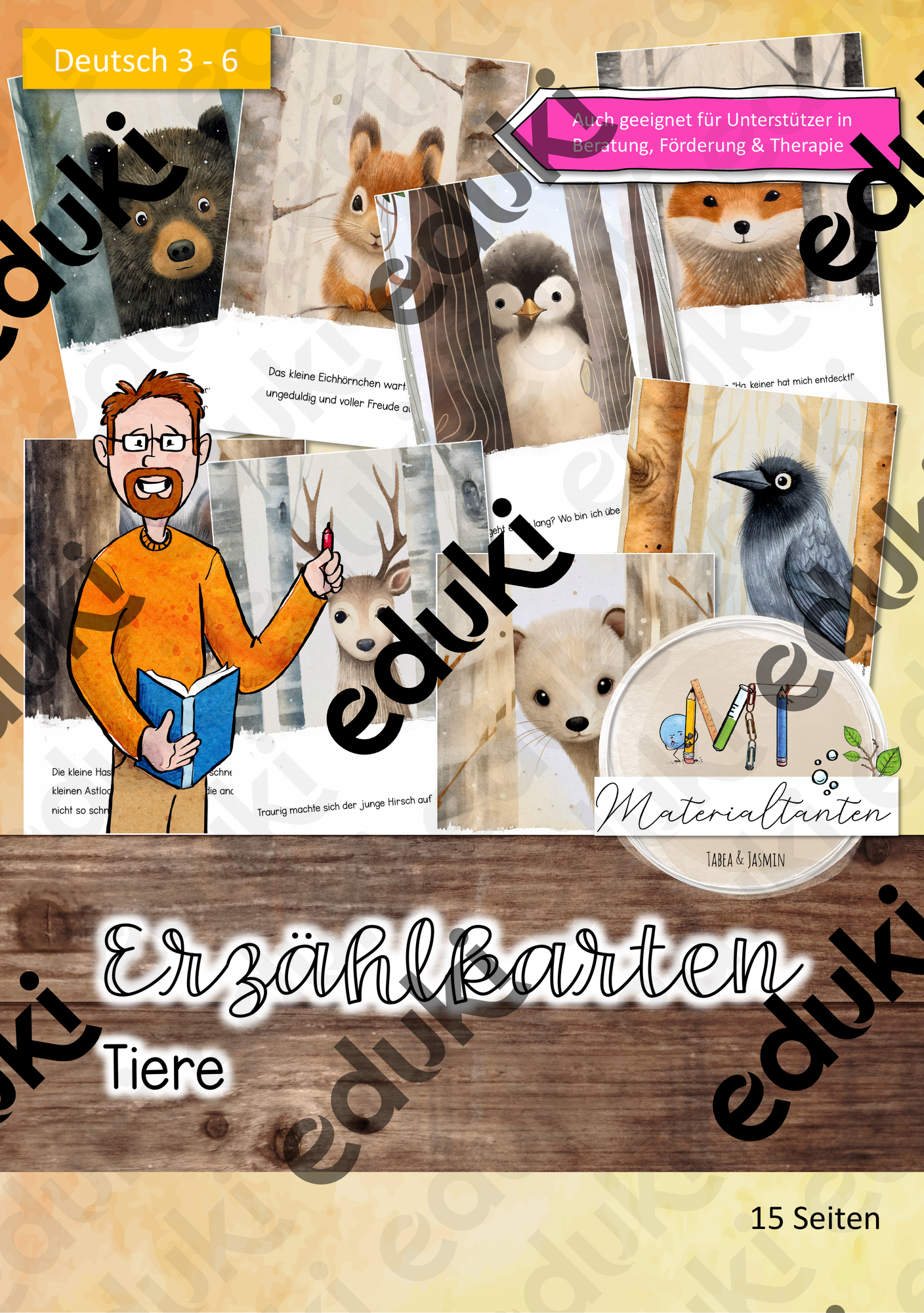 Erzählkarten Tiere N25 – Unterrichtsmaterial im Fach Deutsch