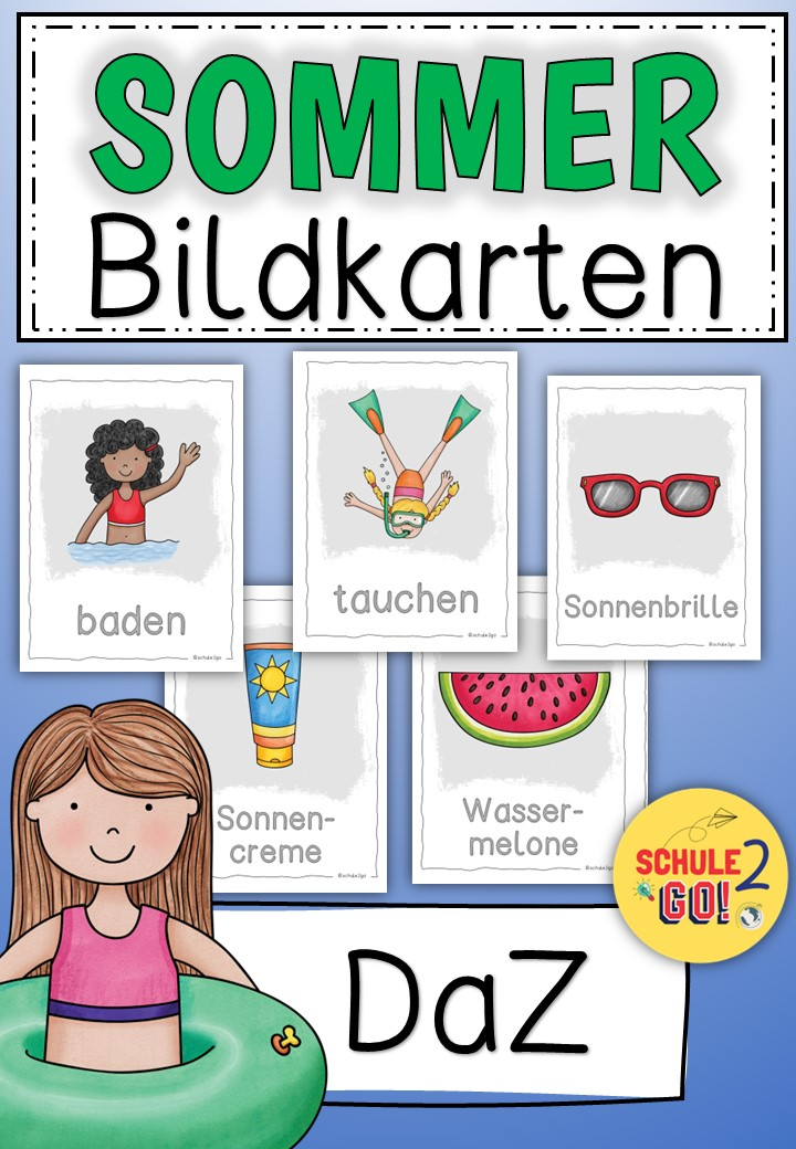 SOMMER / Bildkarten / Wortschatz (DaZ) – Unterrichtsmaterial in den ...