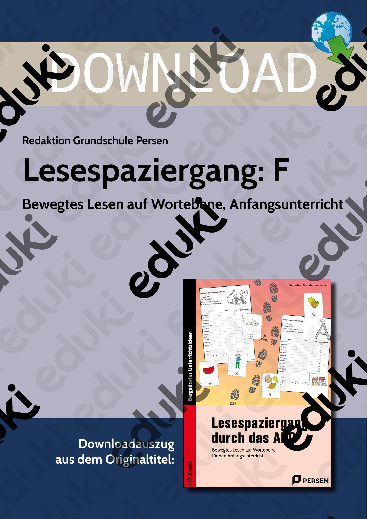 Lesespaziergang: F – Unterrichtsmaterial im Fach Deutsch
