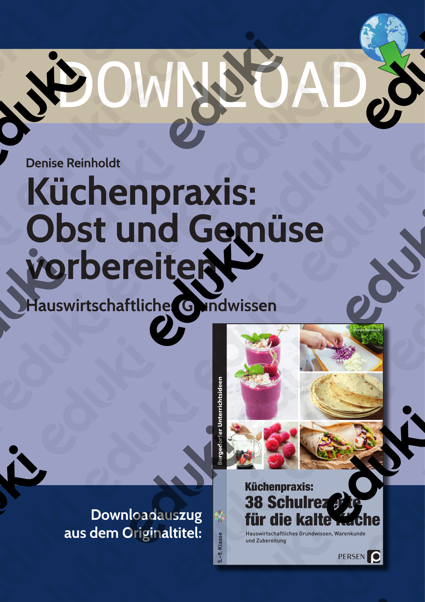 Küchenpraxis: Obst und Gemüse vorbereiten – Unterrichtsmaterial im Fach ...