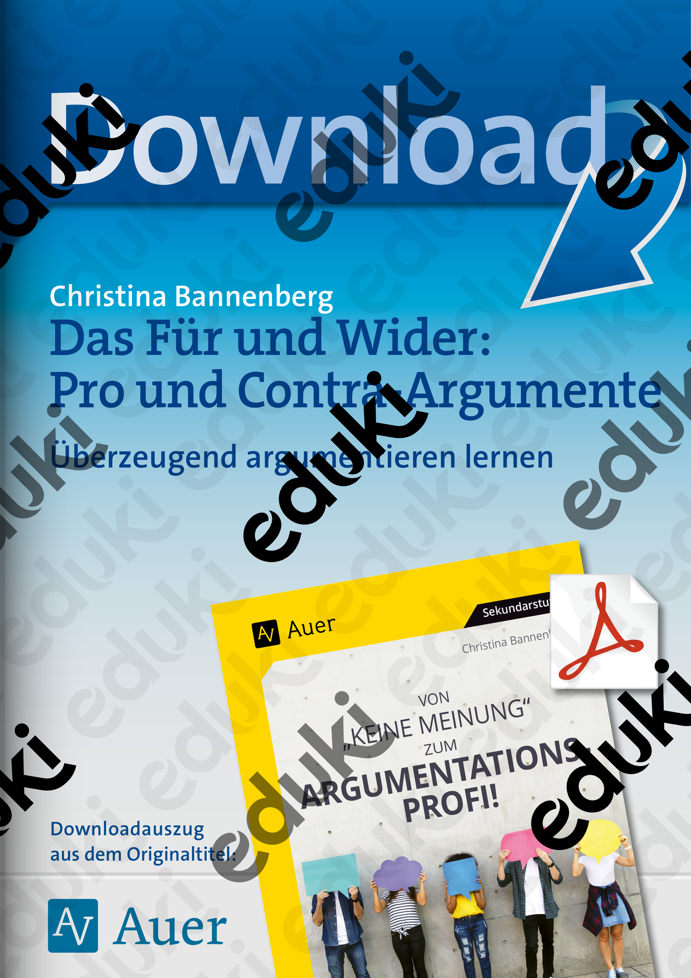 Das Für und Wider: Pro und Contra-Argumente – Unterrichtsmaterial im ...
