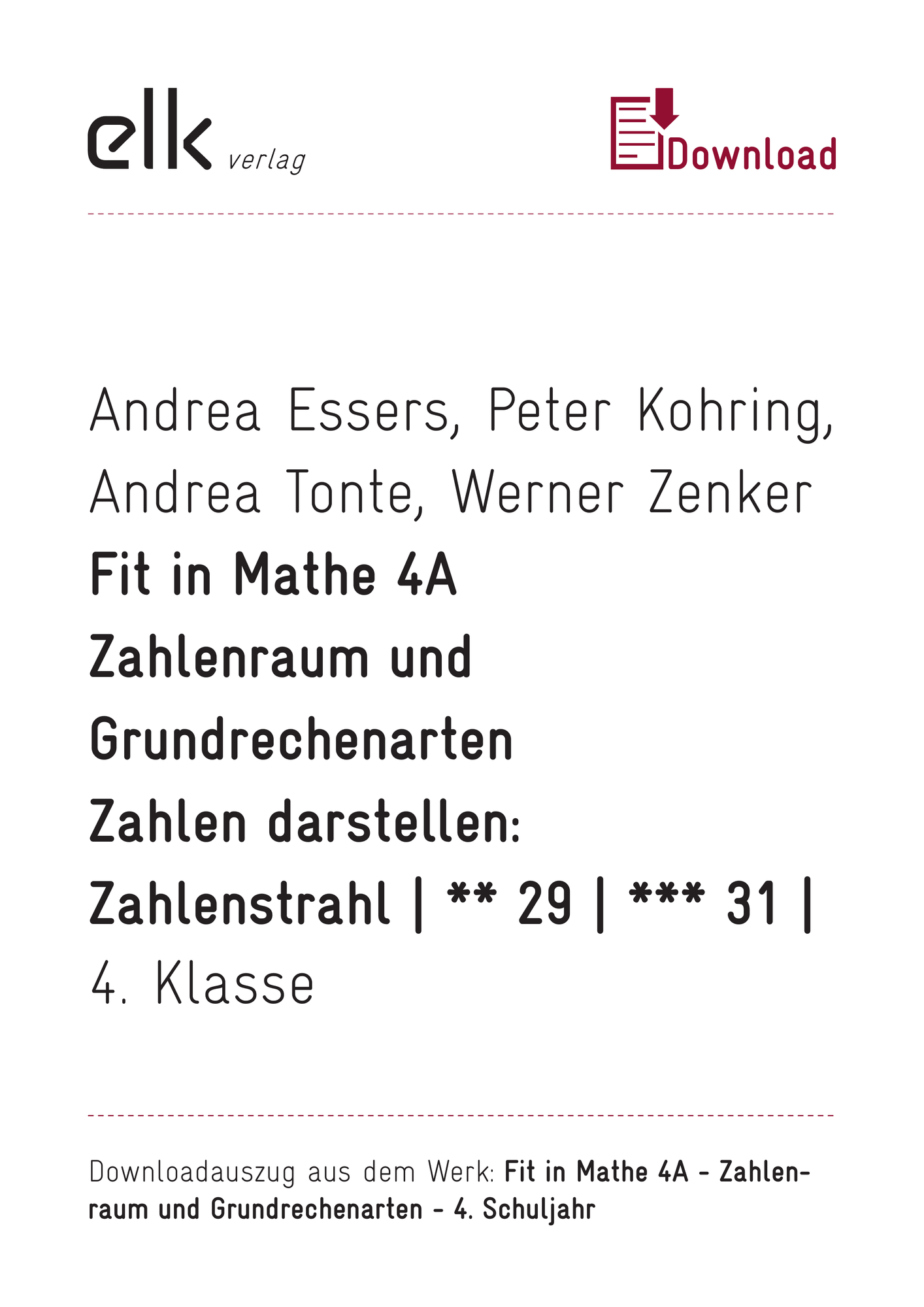 Fit in Mathe 4A - Zahlen darstellen: Zahlenstrahl – Unterrichtsmaterial ...