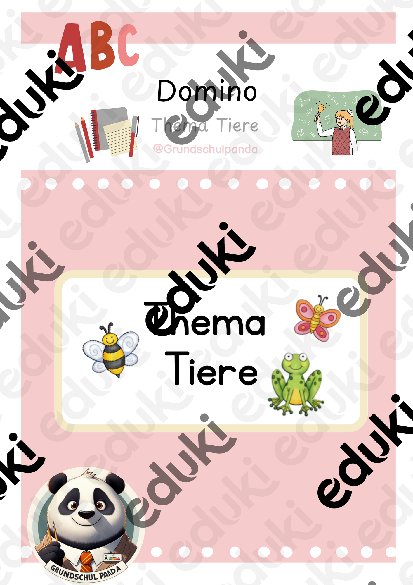 Domino Tiere – Unterrichtsmaterial im Fach Deutsch
