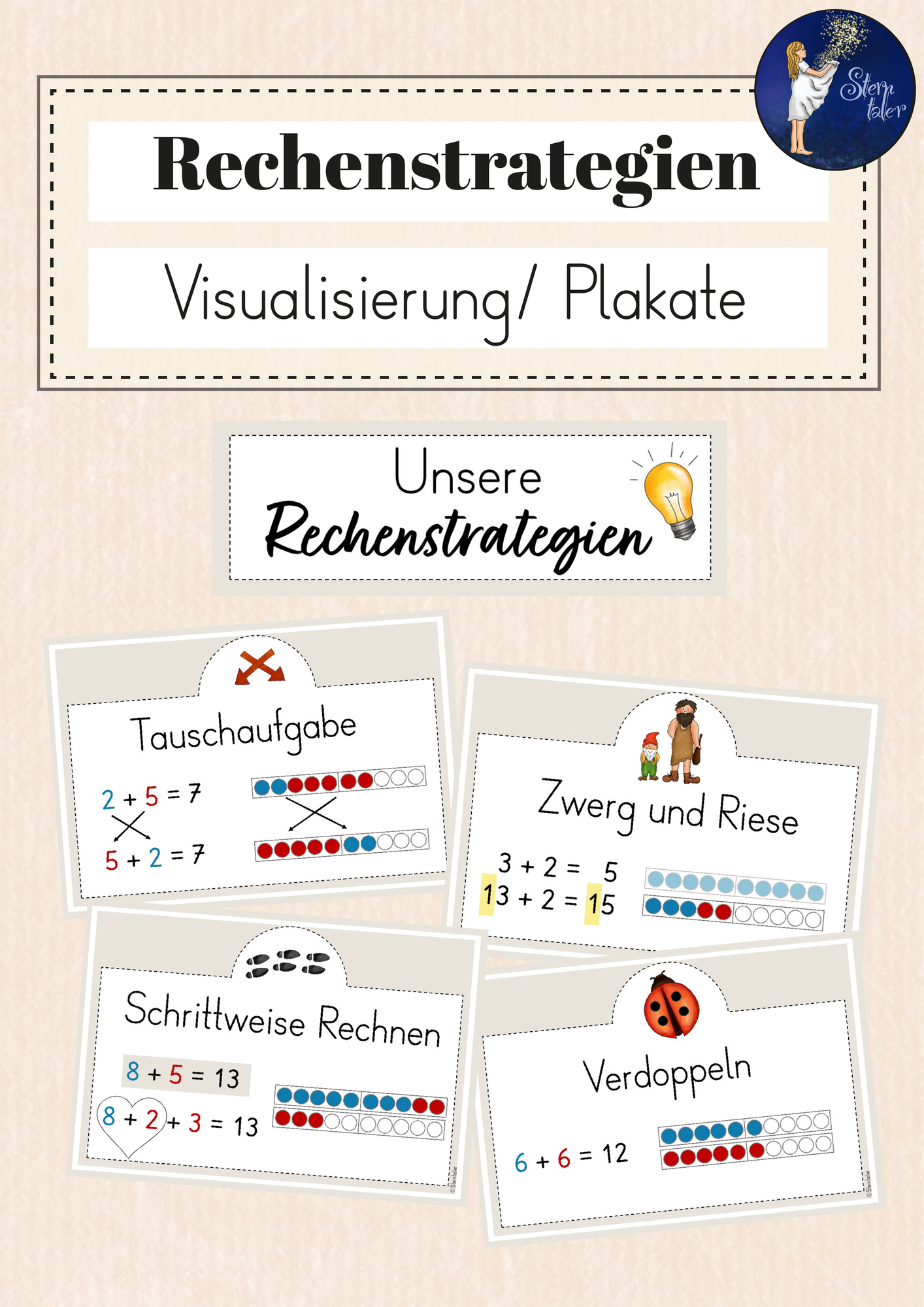 Rechenstrategien Klasse 1 - Plakate im ZR 20 – Unterrichtsmaterial im ...