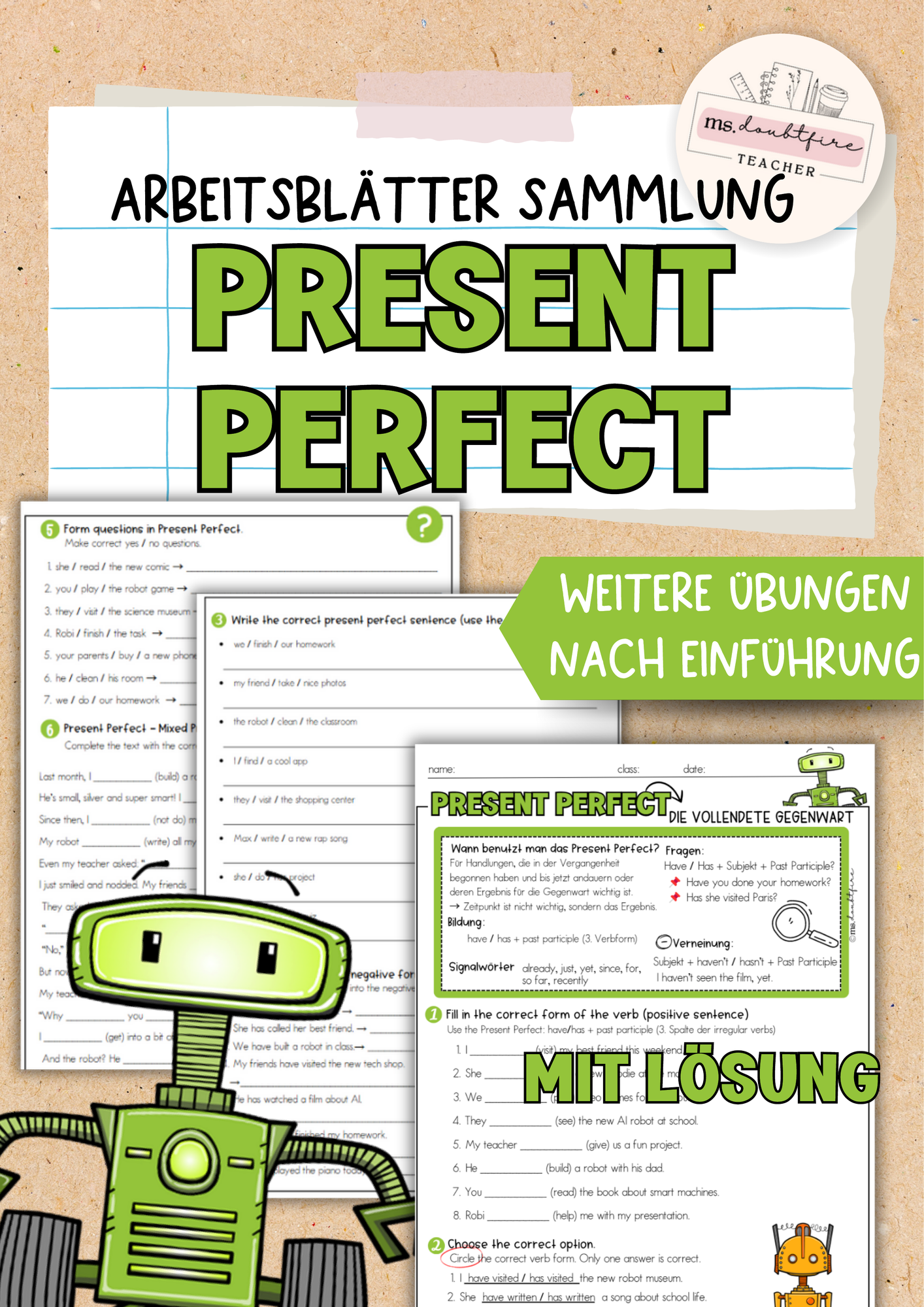 Present Perfect | worksheets | Arbeitsblätter Übungen ...