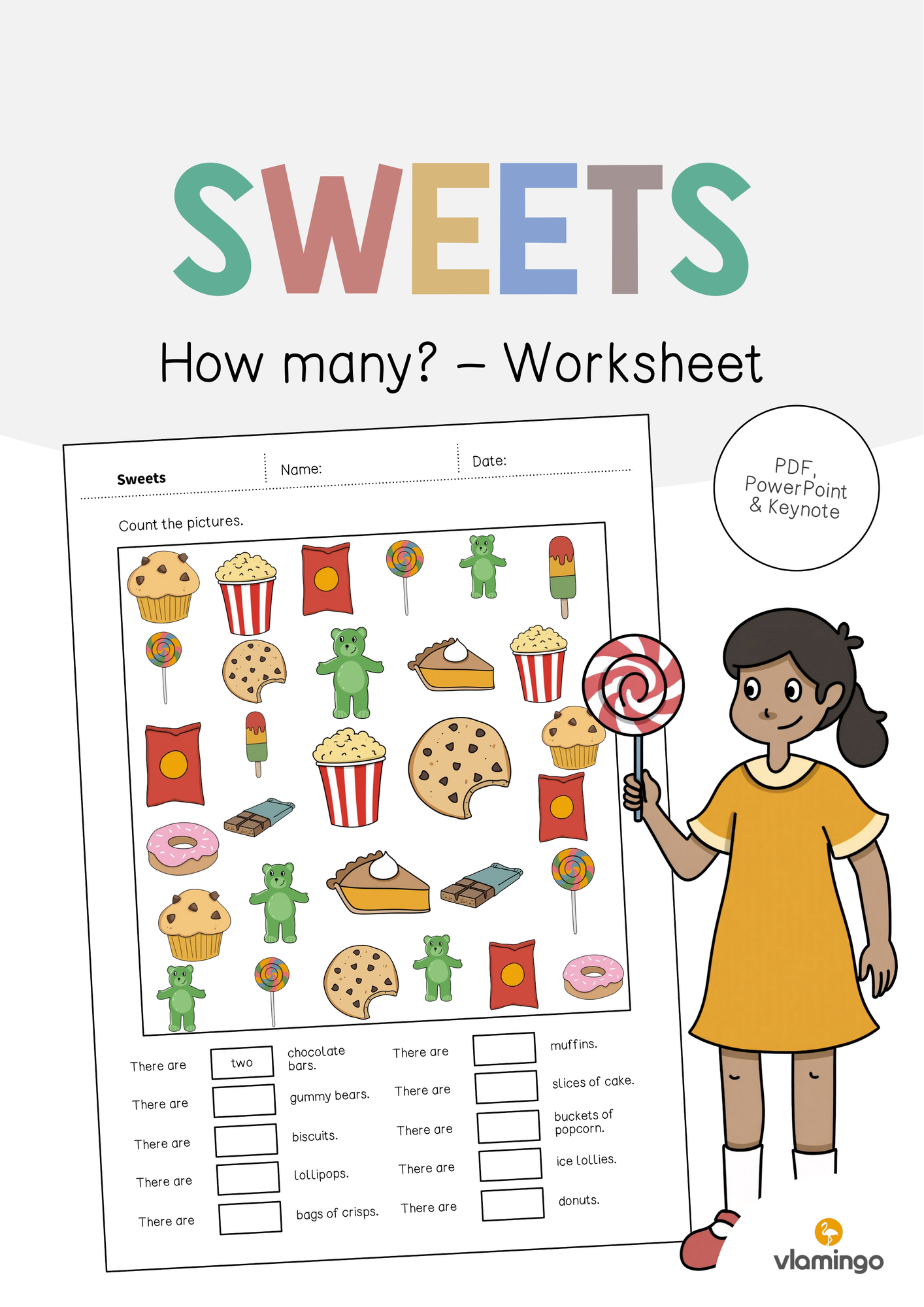 Sweets: How many? – Worksheet (Englisch) – Unterrichtsmaterial im Fach ...