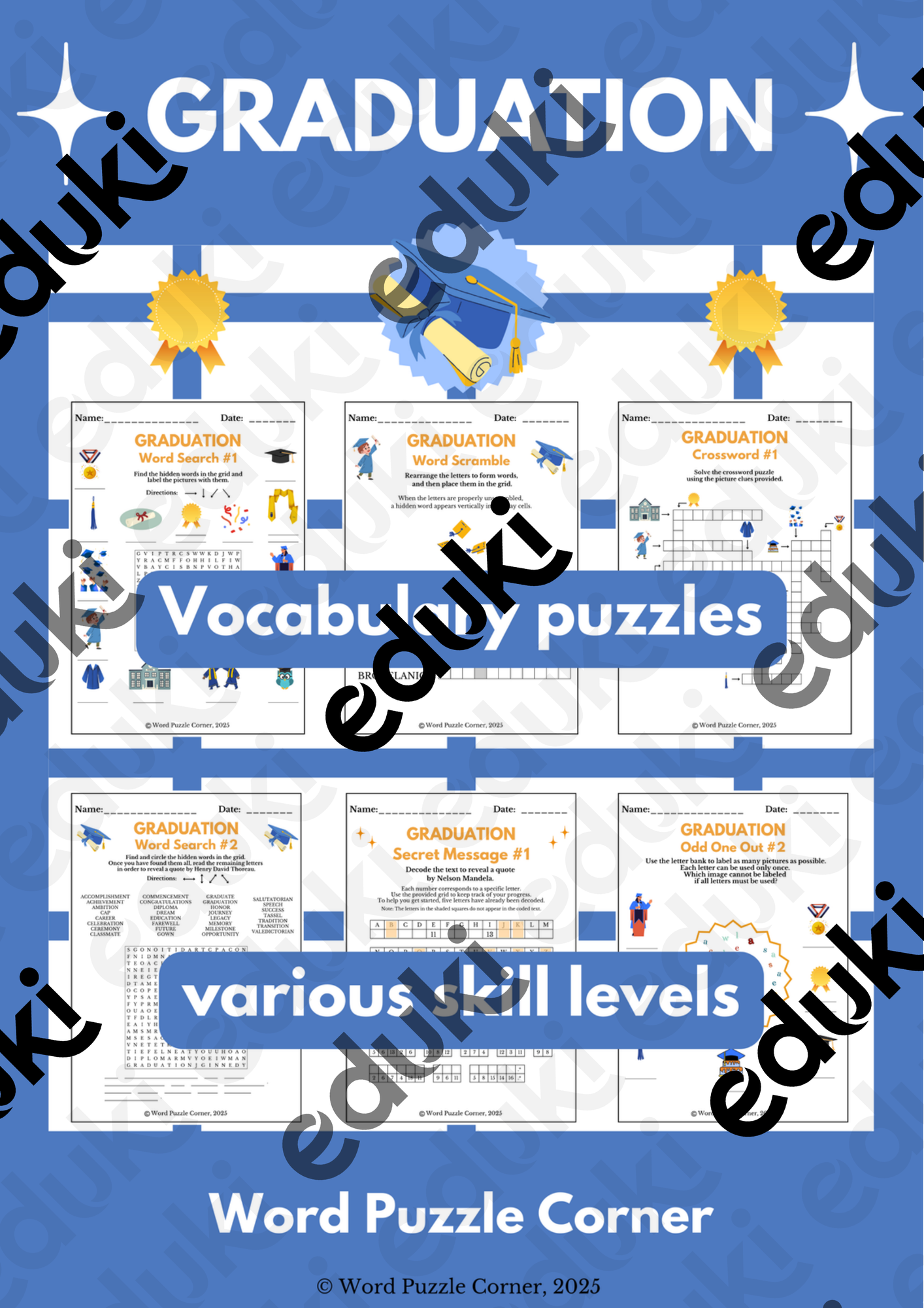 Graduation : Vocabulary Puzzles (English) – Unterrichtsmaterial im Fach ...