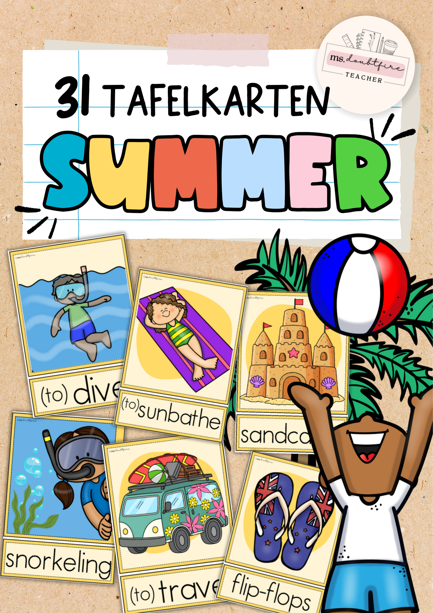 summer | Tafelkarten | Bild- und Wortkarten Wortschatz Sommer ...