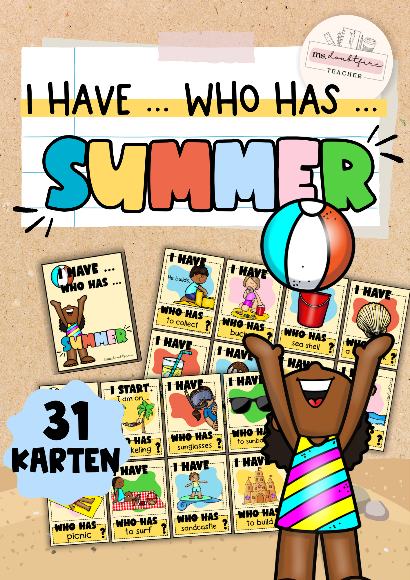 summer | "I have... who has" Game | 31 Karten – Unterrichtsmaterial im ...