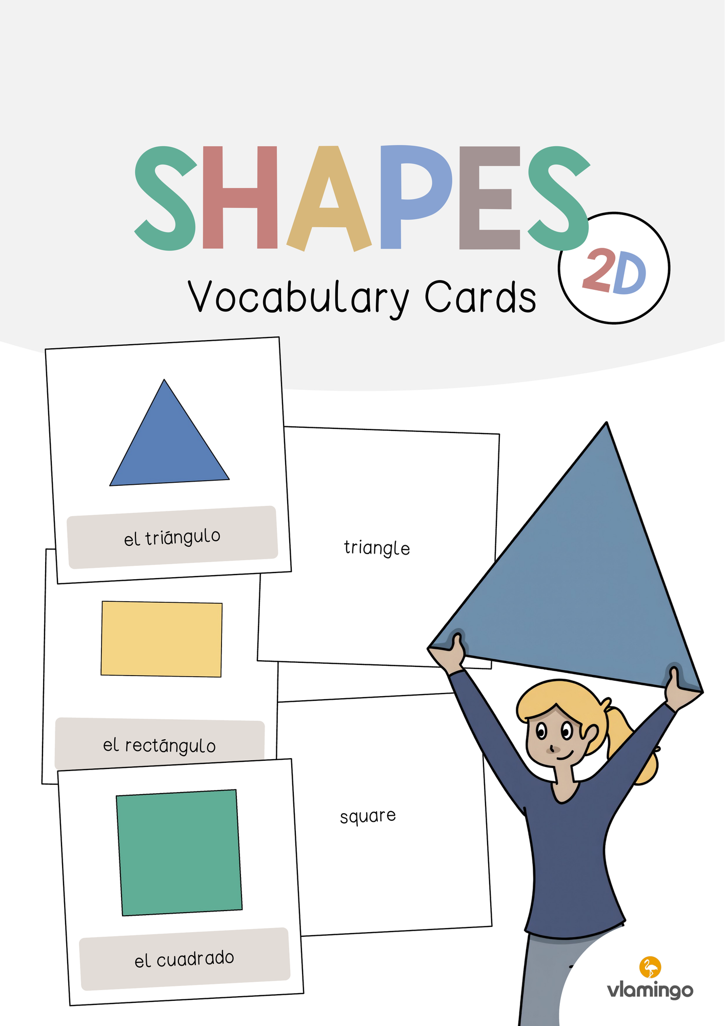 2D Shapes / Figuras 2D: Vocabulary Cards (Tarjetas de palabras ...