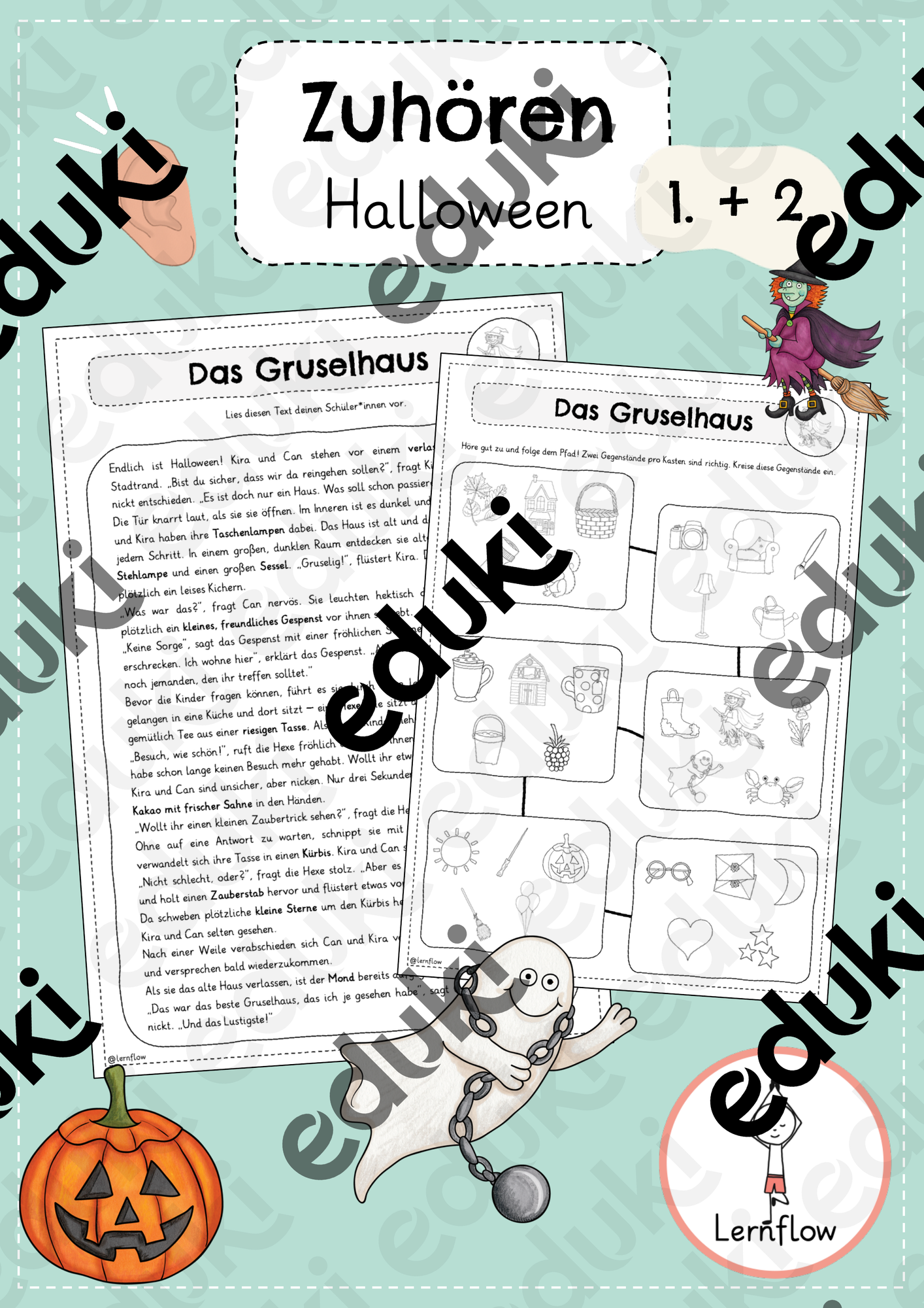 Zuhören Klasse 1 + 2: Halloween | Hörverstehen – Unterrichtsmaterial in ...