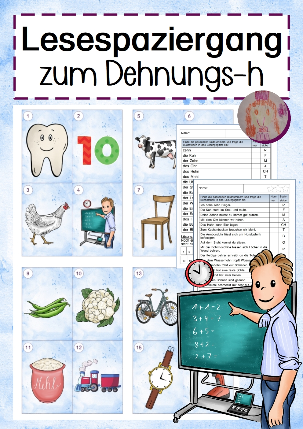 Lesespaziergang: Dehnungs-h (stummes h) – Unterrichtsmaterial im Fach ...