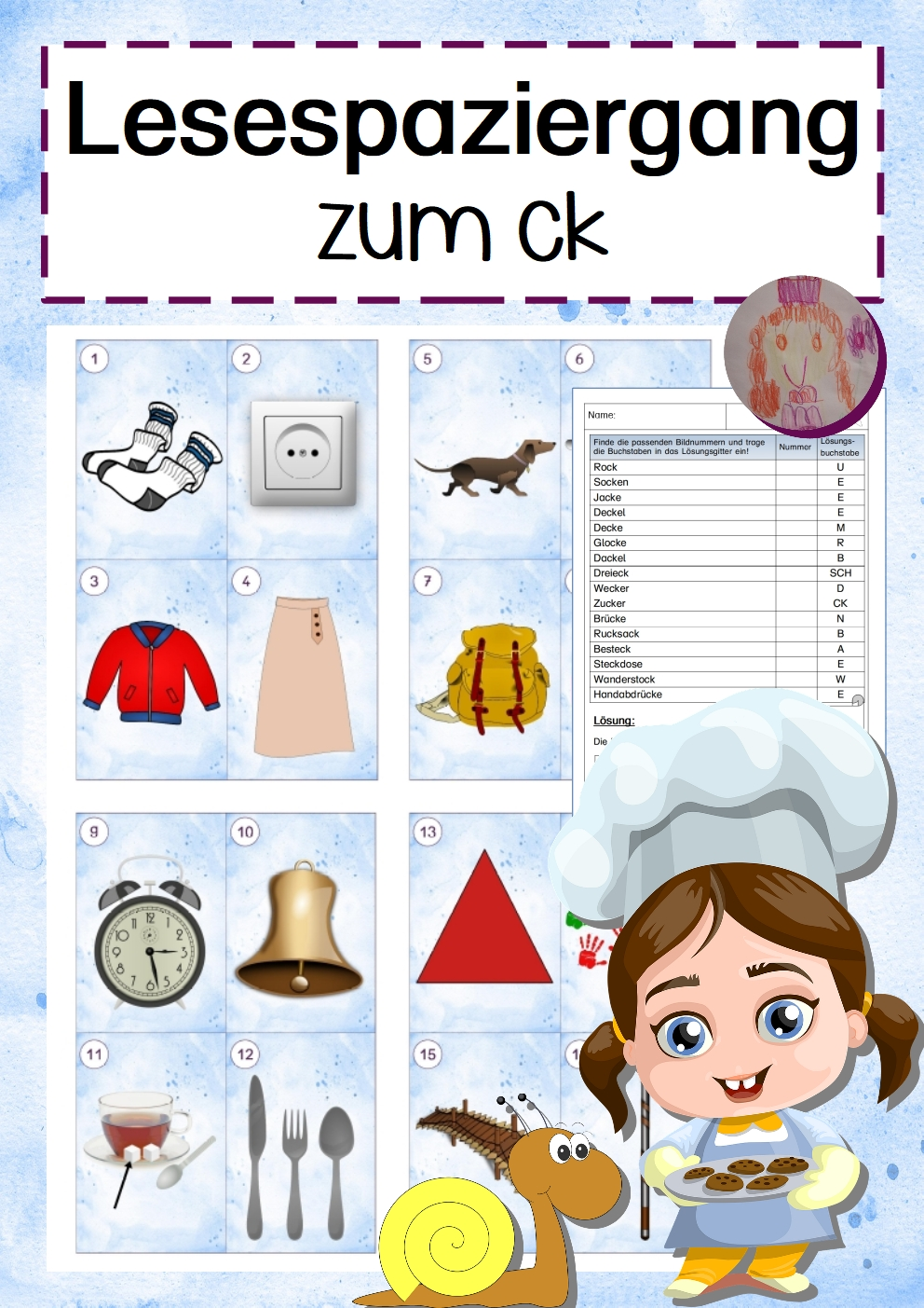 Lesespaziergang zum Rechtschreibfall "ck" – Unterrichtsmaterial im Fach ...