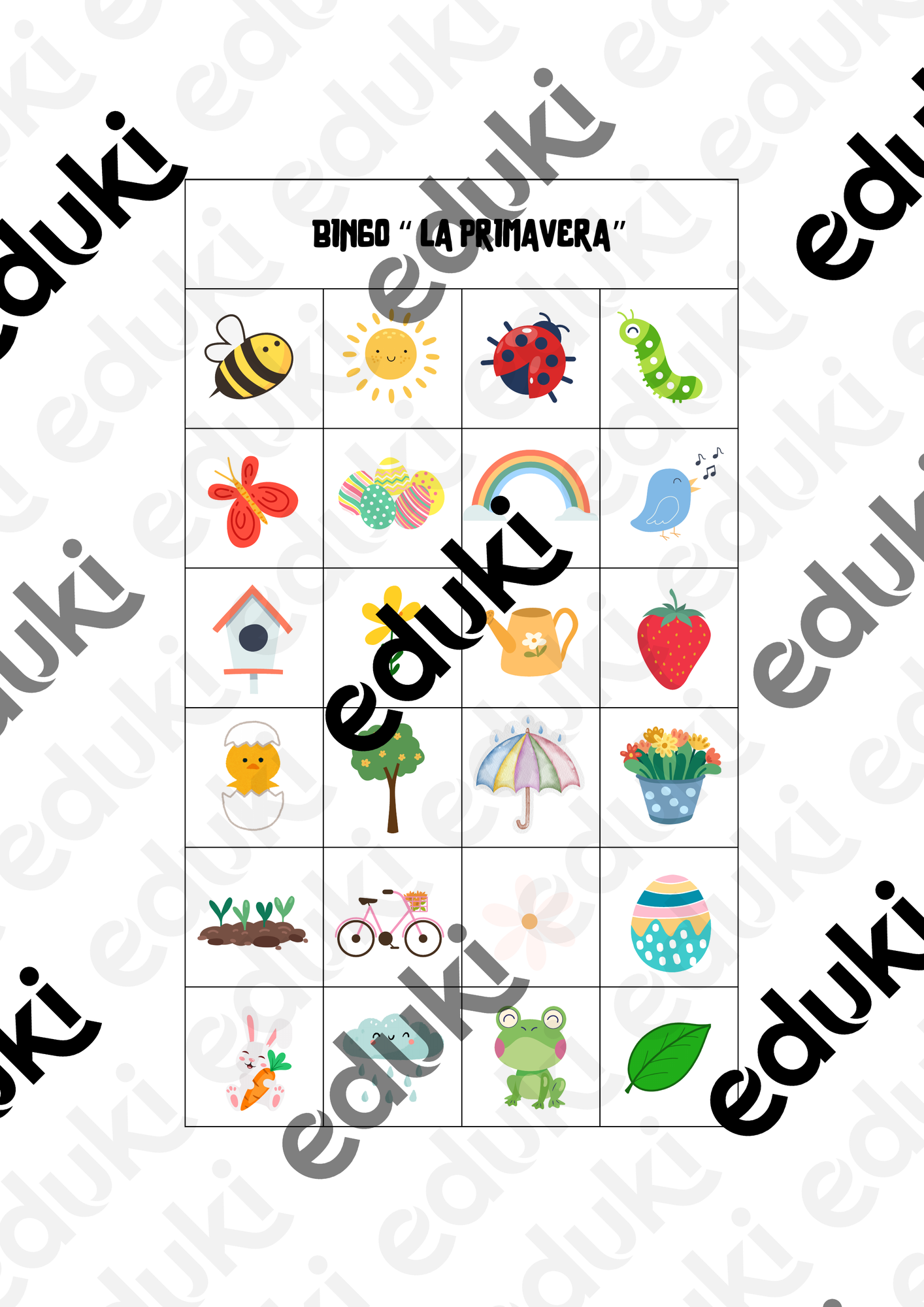 Imágenes bingo primavera - material de la siguiente asignatura Material ...