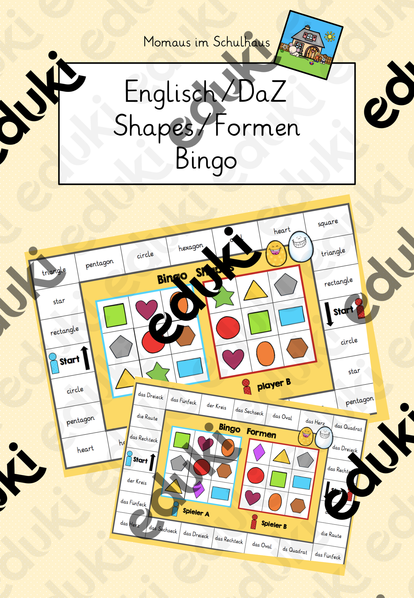 Bingo: Shapes/Formen – Unterrichtsmaterial in den Fächern Englisch ...