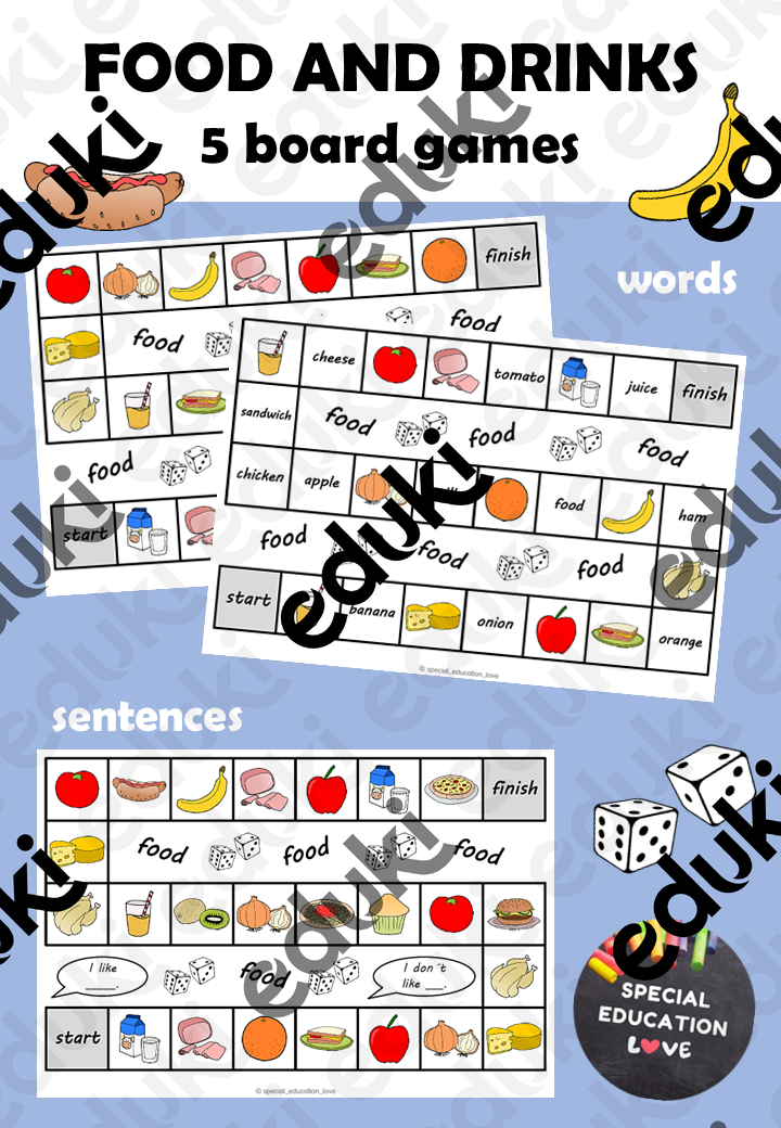 food and drinks - board games – Unterrichtsmaterial im Fach Englisch