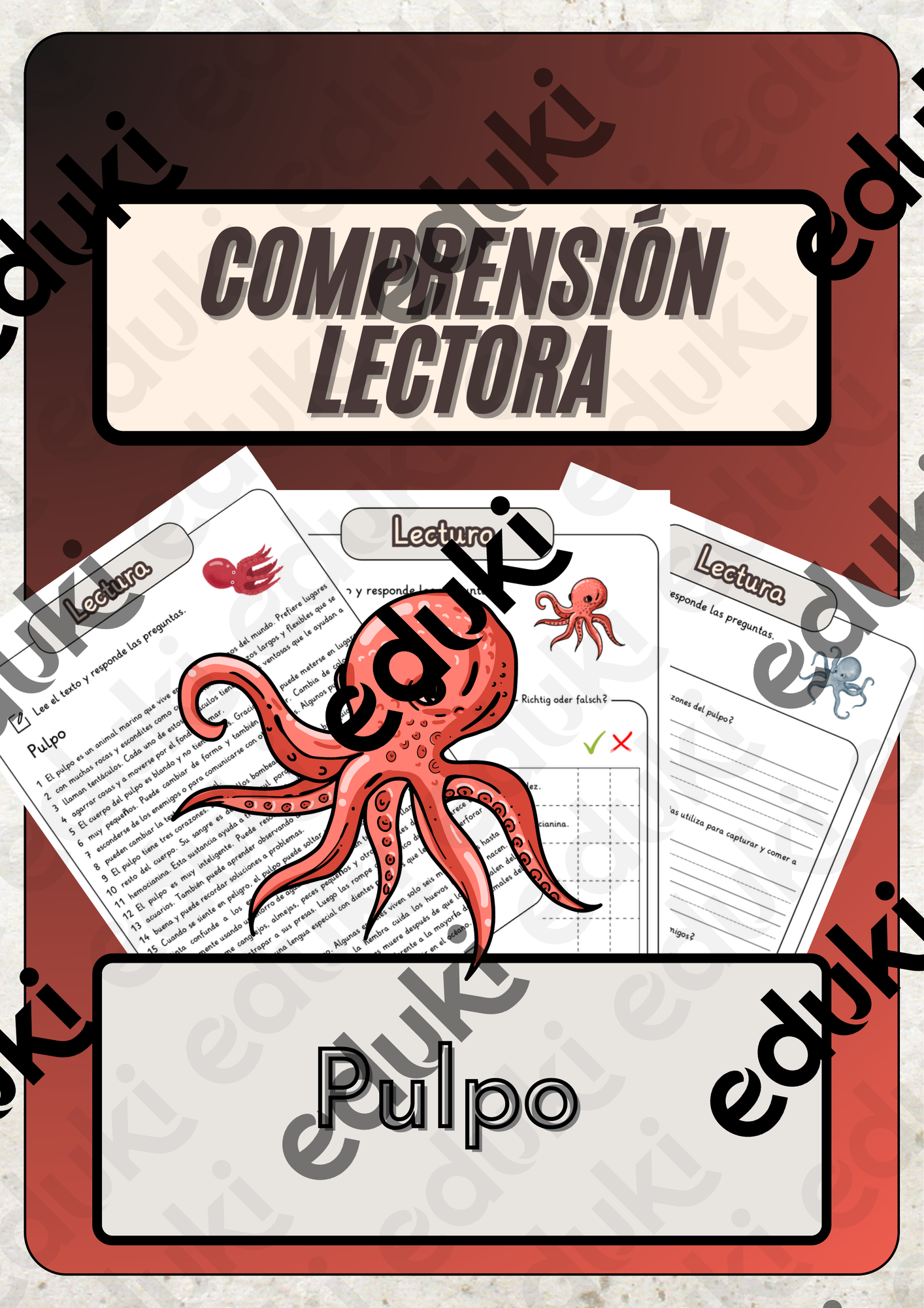 Comprensión lectora – Pulpo + soluciones - material de la siguiente ...