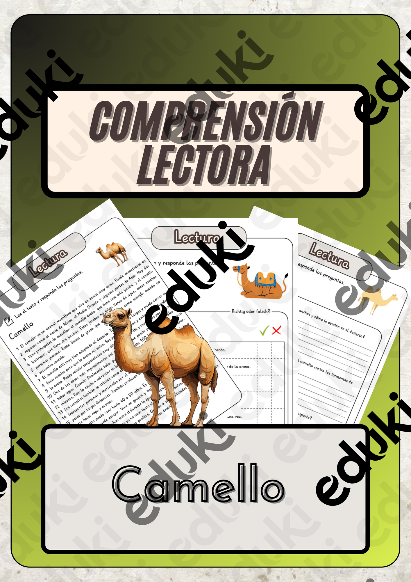 Comprensión lectora – Camello + soluciones - material de la siguiente ...