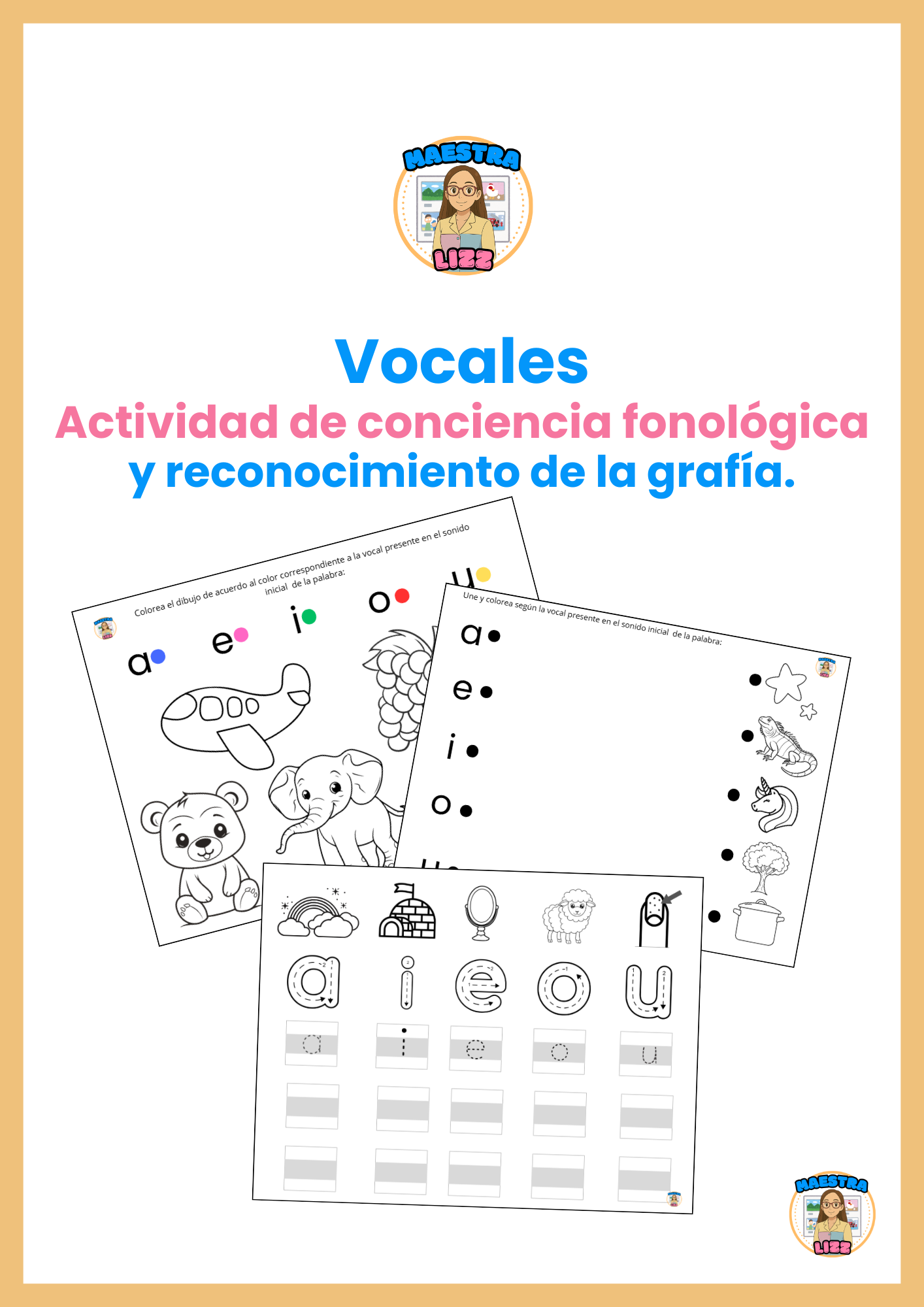 actividades vocales-reconocimiento de la grafía y el sonido inicial ...