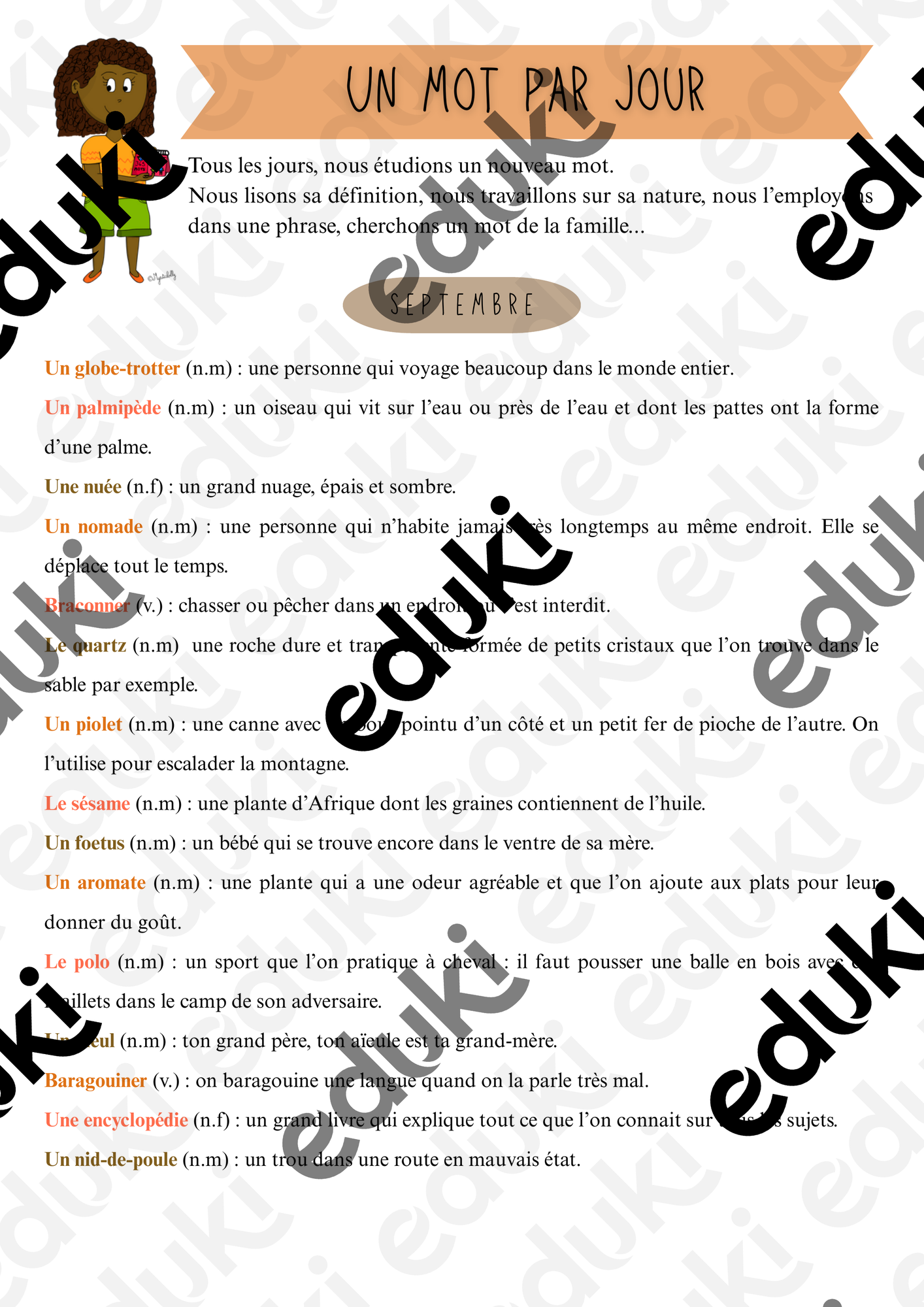 Rituel vocabulaire - Le mot du jour CE2 - Ressource pédagogique pour ...