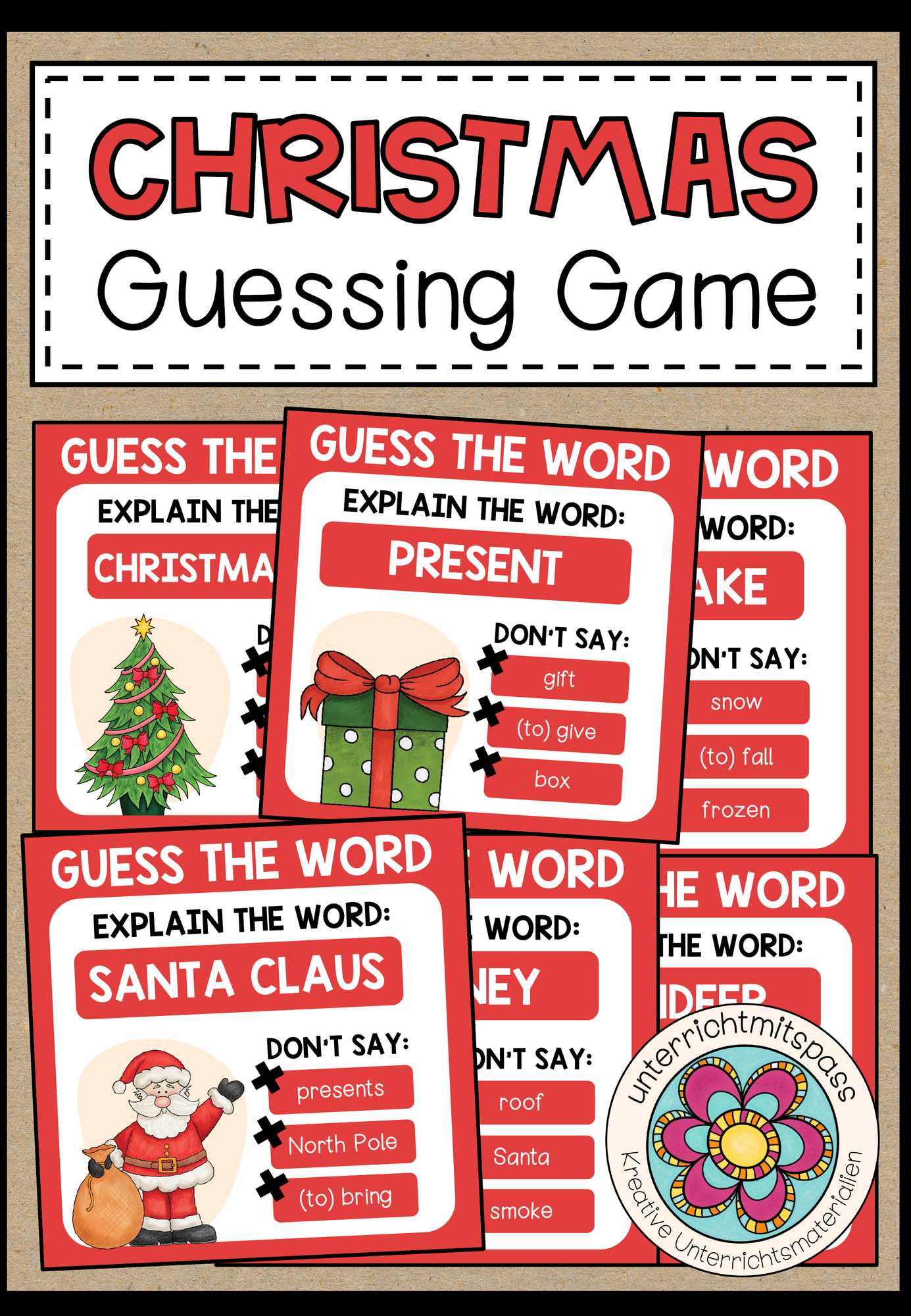 CHRISTMAS - Guess the word – Unterrichtsmaterial im Fach Englisch