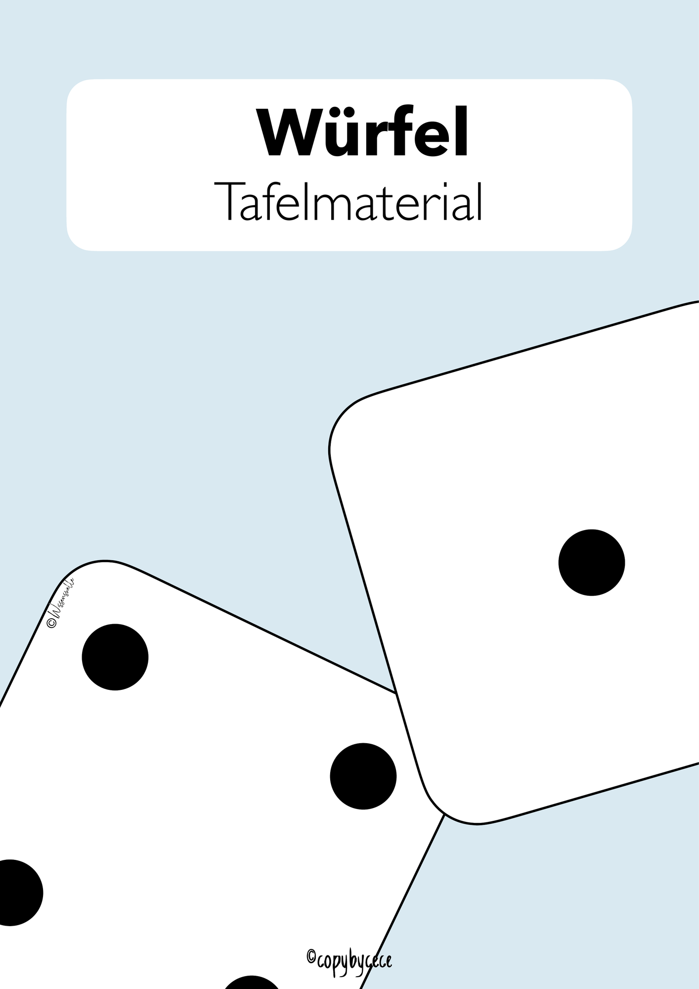 Würfelaugen Tafelbild – Unterrichtsmaterial im Fach Mathematik
