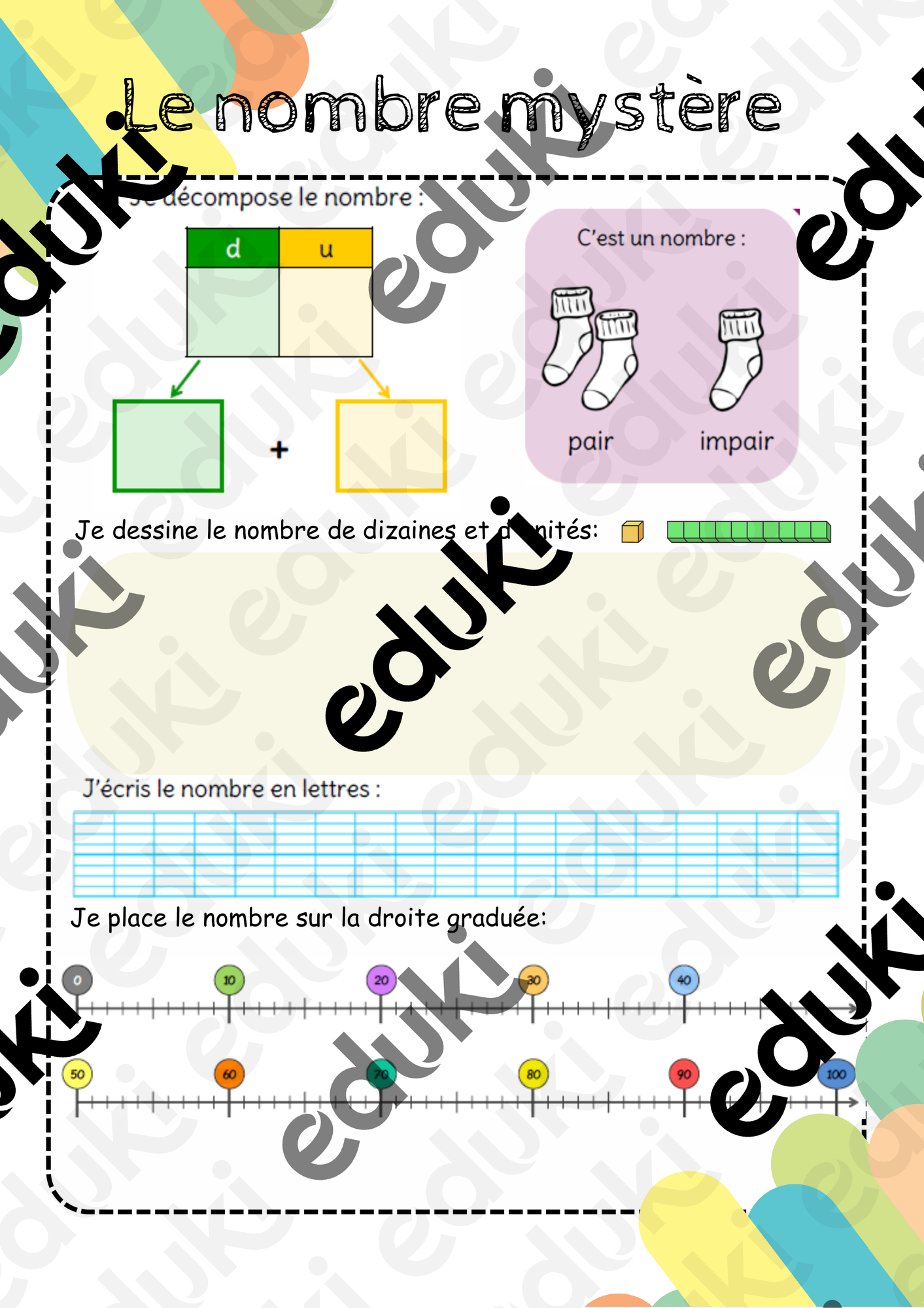 Support plastifiable pour le rituel du nombre mystère - Ressource ...
