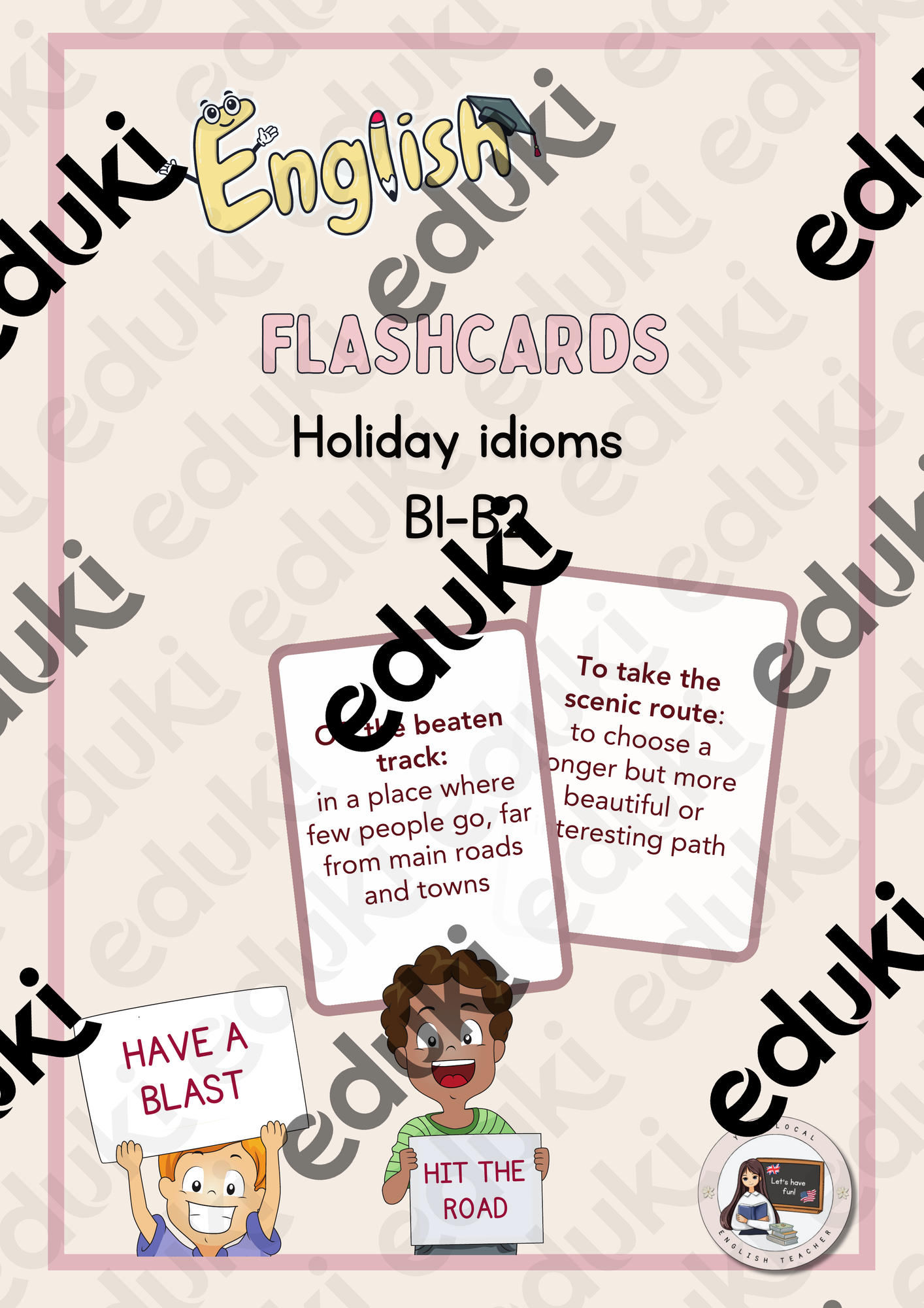 FLASHCARDS - HOLIDAY IDIOMS | B1/B2 - Materiale didattico per la ...