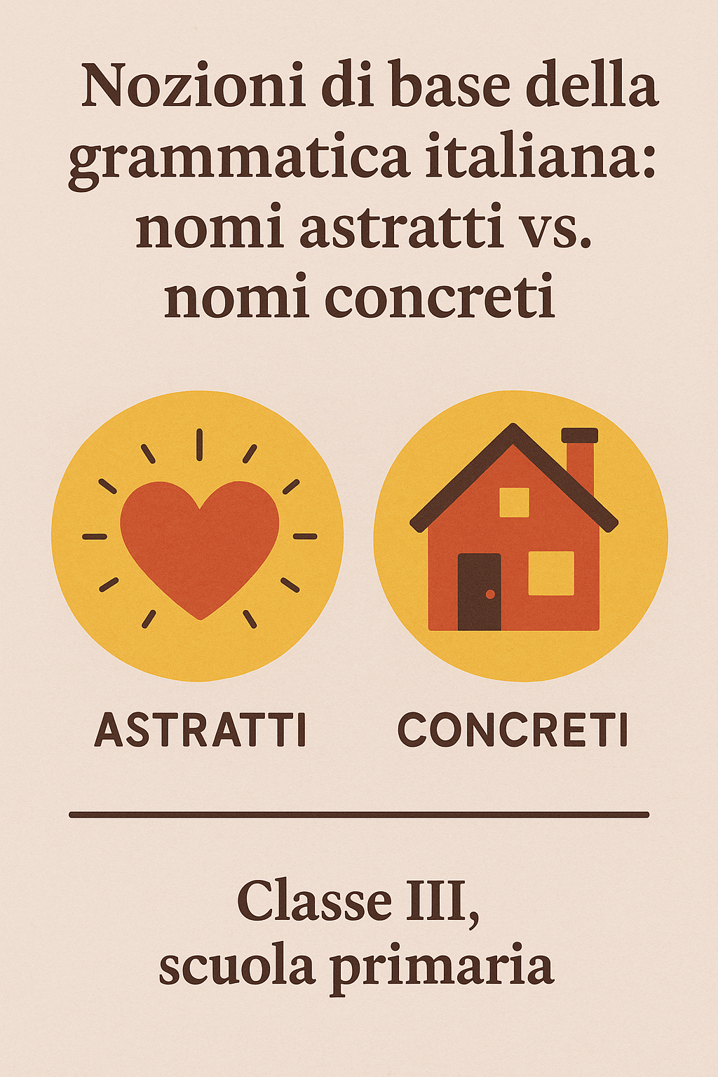 Grammatica italiana base: nomi astratti vs nomi concreti - Materiale ...