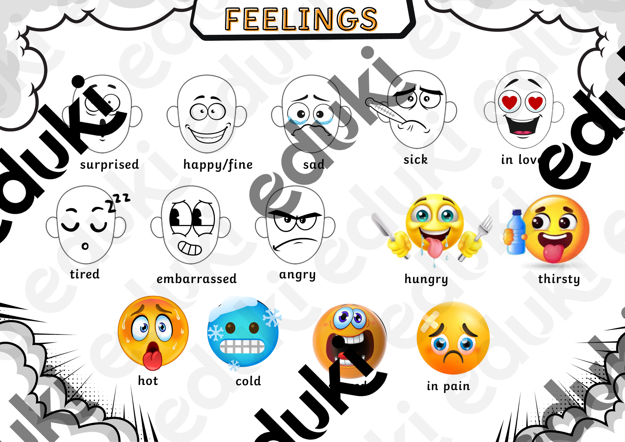emotions vocabulary - Ressource pédagogique pour ton cours de Anglais