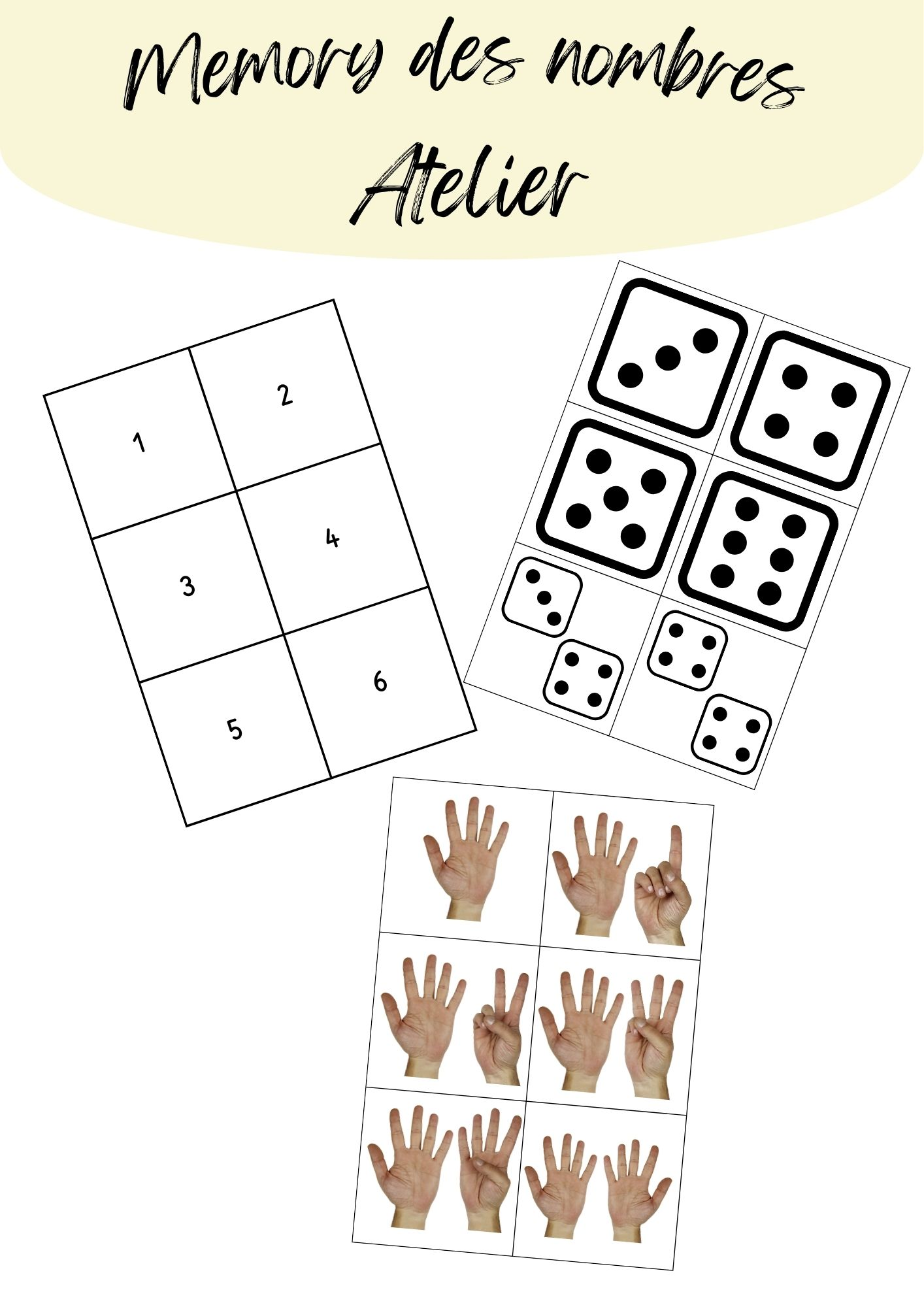 Memory des nombres jusque 10 - Ressource pédagogique pour ton cours de Mathématiques