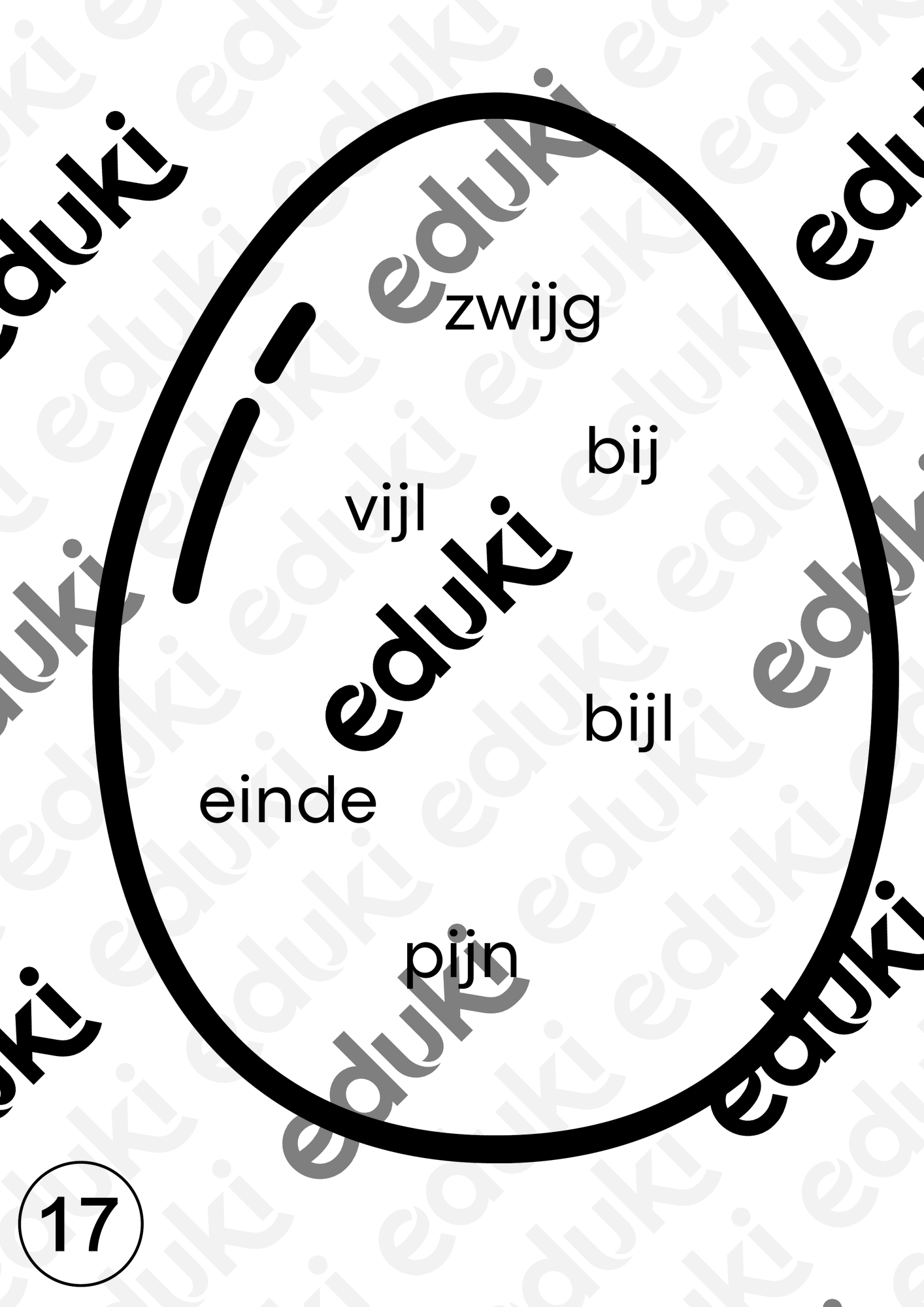 Bewegend leren: zoek het ei-woord - Lesmateriaal in het vak Nederlands