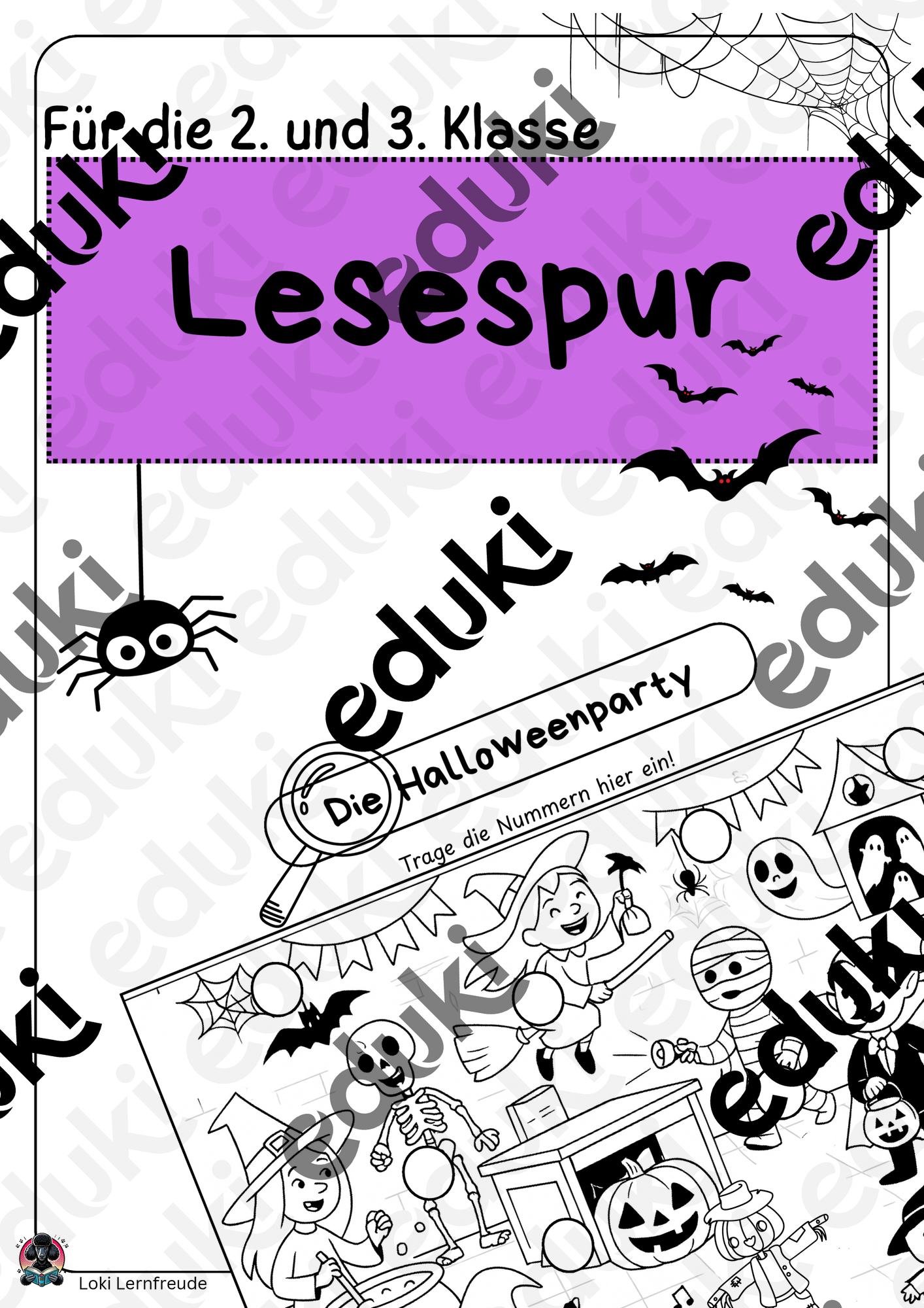 Kleine Lesespur Halloween für die zweite und dritte Klasse ...